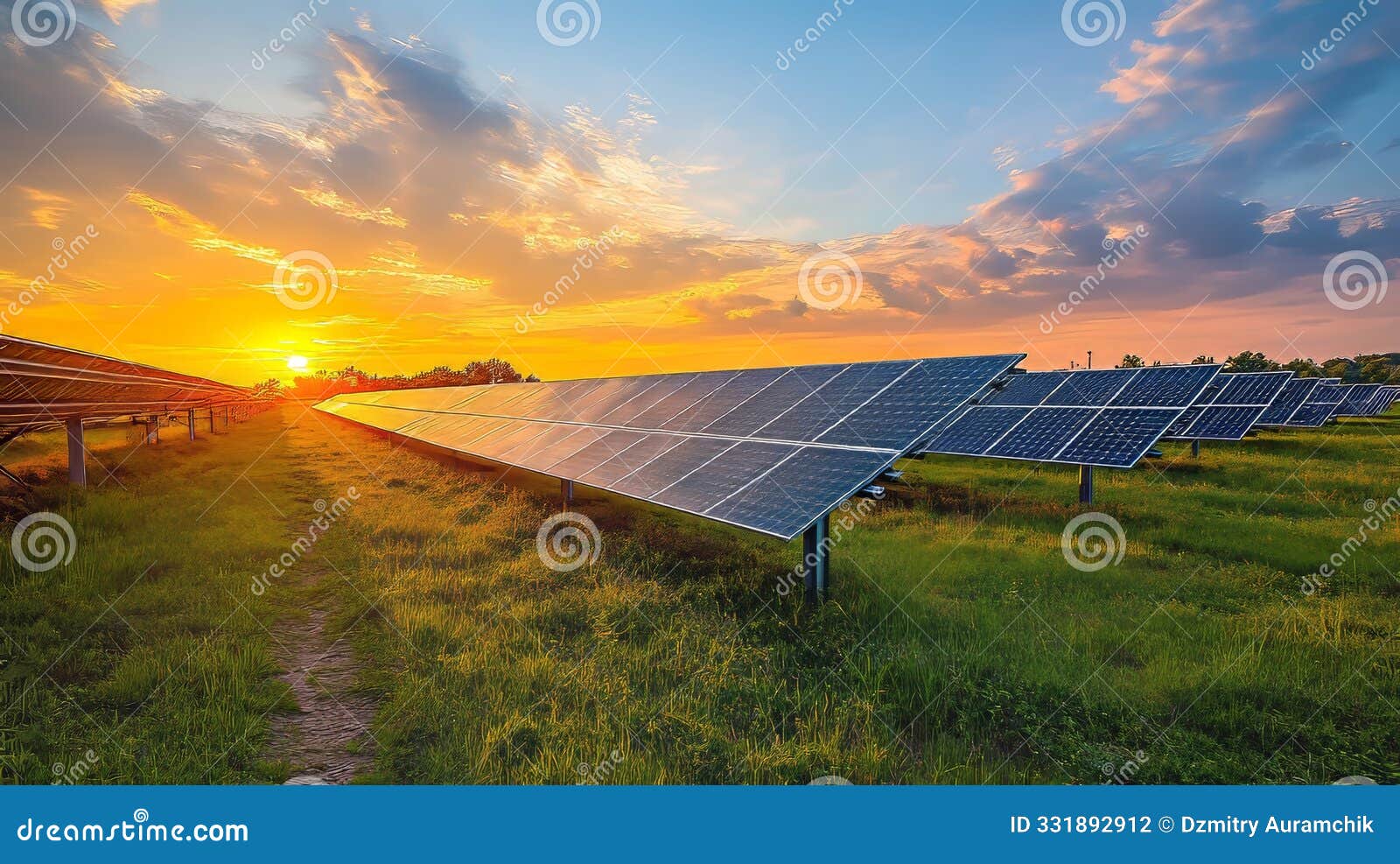 The Sun Powers Generators with Solar Panels. a Cleaner Environment ...