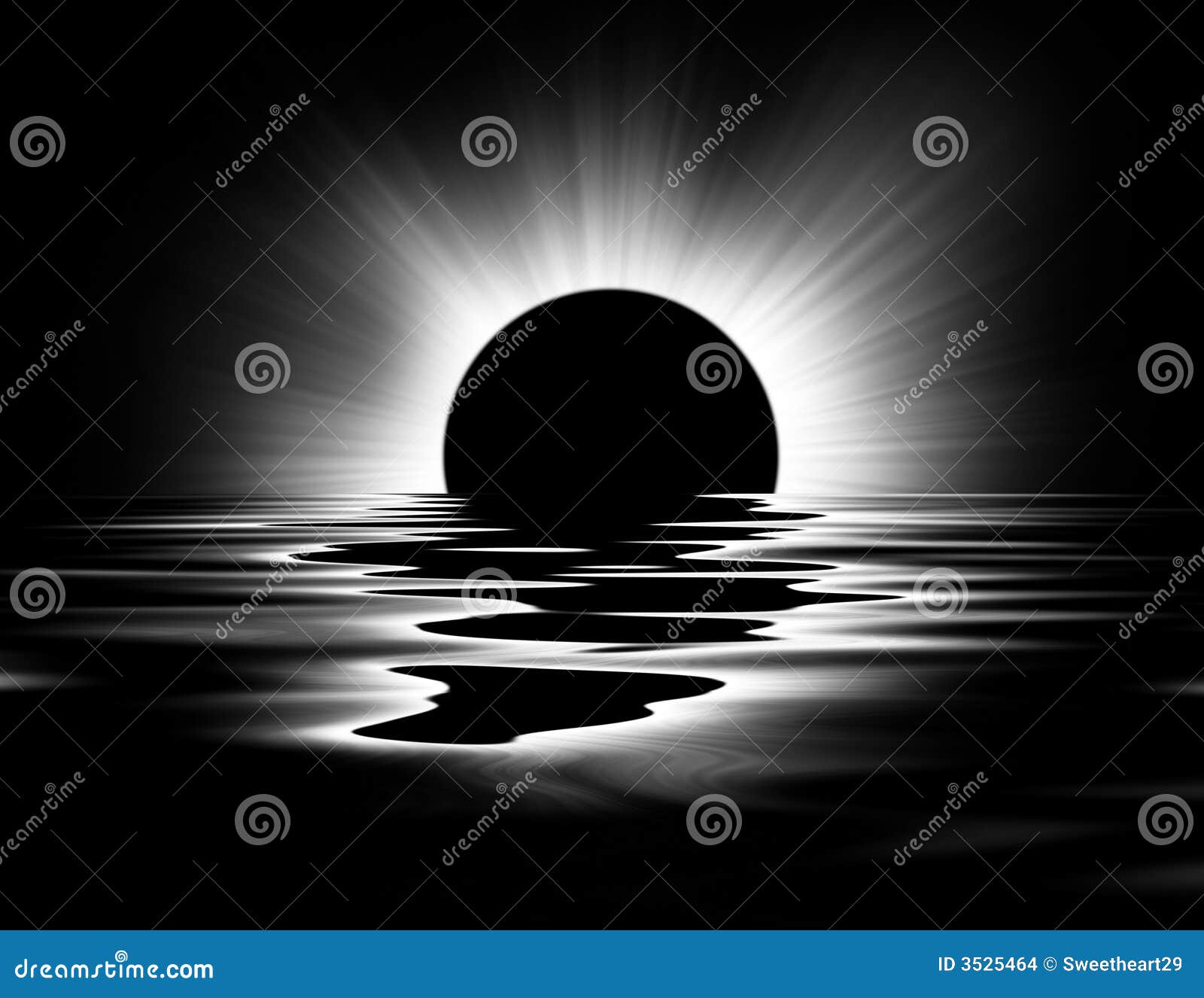 Sun preto e branco ilustração stock. Ilustração de preto - 3525464