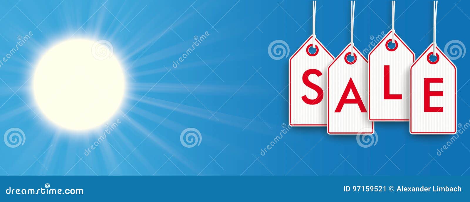 Sun Price Stickers Sale Header Stock Vector - Illustration of offering ...