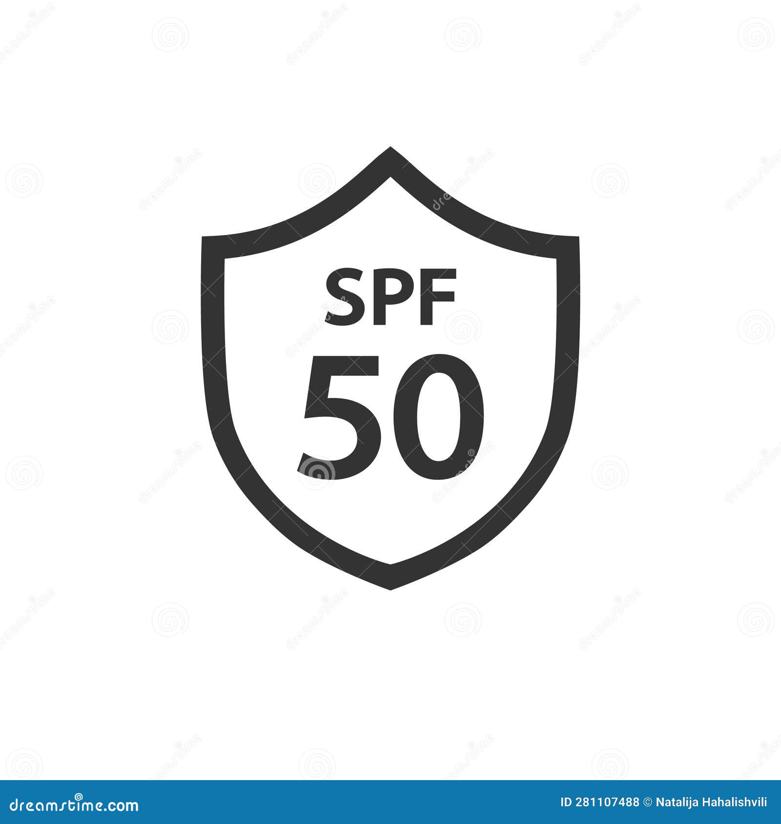 Sun Protection SPF 50 Simple Flat Icon Vector. SPF 50 Icon Stock Vector ...