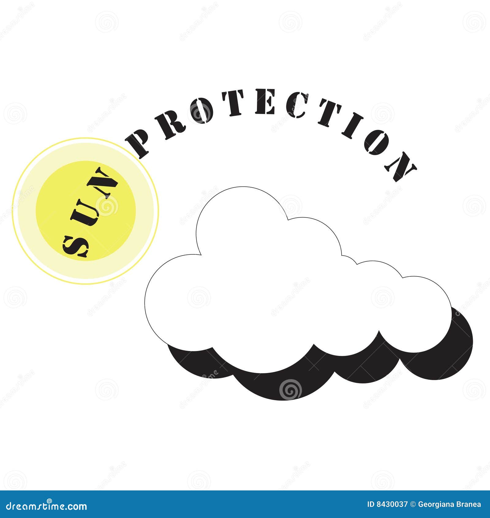 Sun Protection Symbol stock vector. Illustration of protection - 8430037