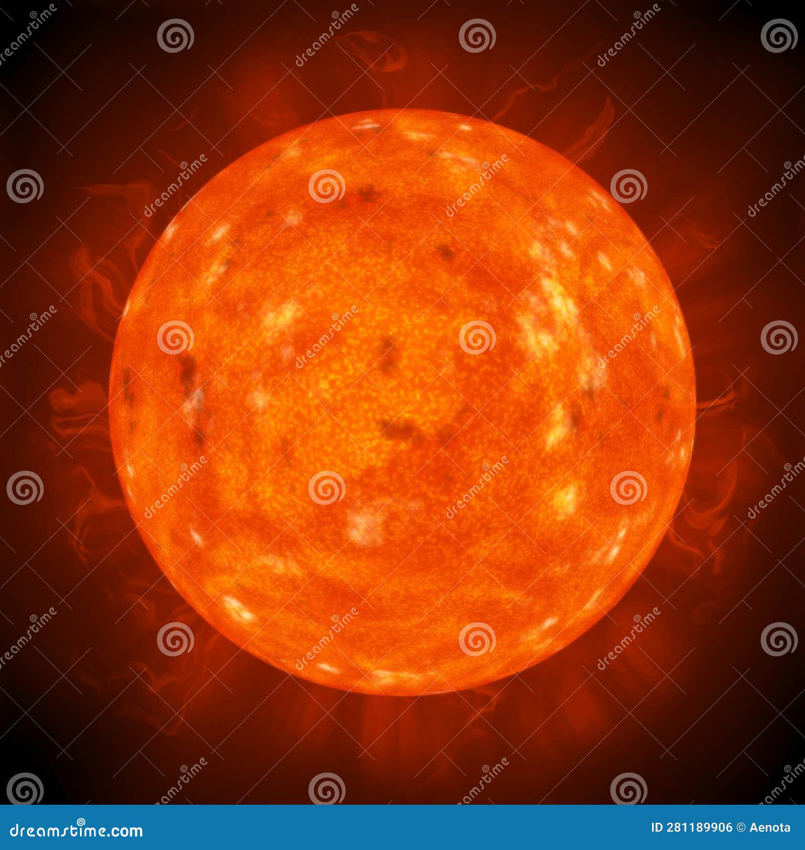 Sun and Protuberance - Celestial Body Stock Illustration - Illustration ...
