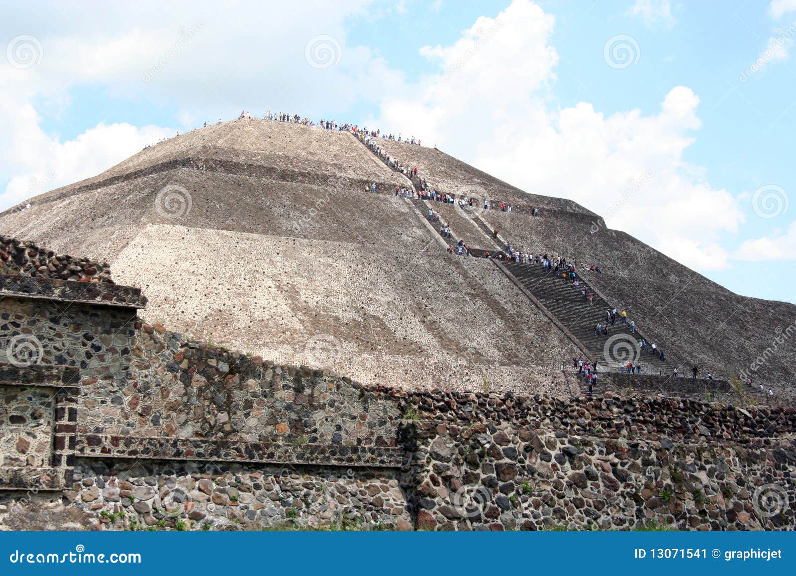 Sun pyramid in teotihuacan stock image. Image of ancient - 13071541