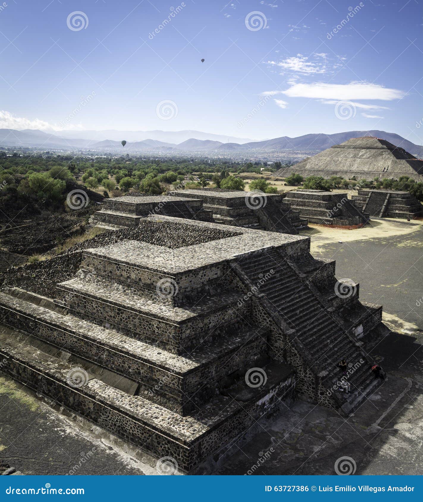 Sun pyramid Teotihuacan stock photo. Image of pyramid - 63727386