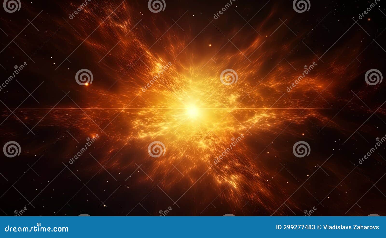 The Sun Radiating Bright Star Rays that Create a Star Cloud Around it ...