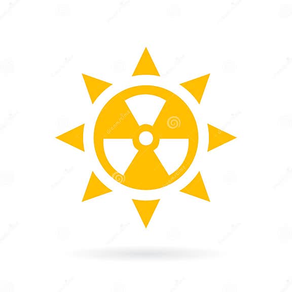 Sun radiation vector icon stock vector. Illustration of abstract - 93470361