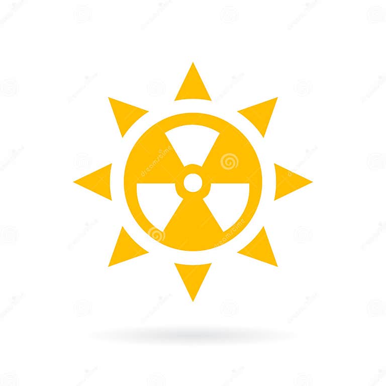 Sun radiation vector icon stock vector. Illustration of abstract - 93470361