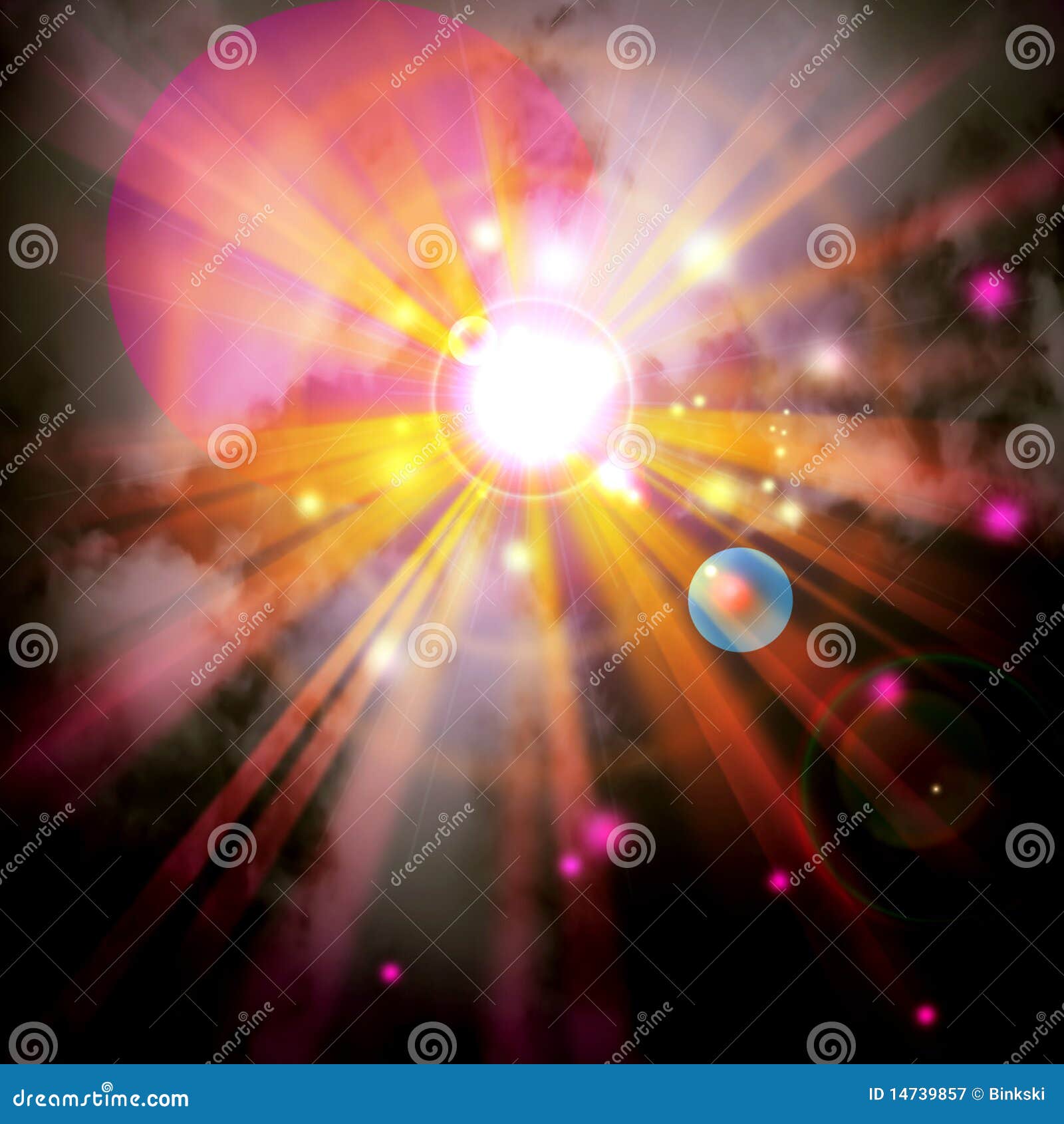Sun Ray Background stock illustration. Illustration of cosmic - 14739857