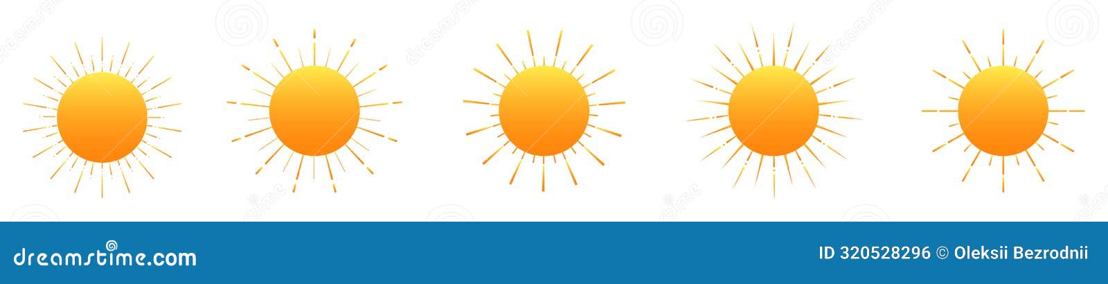 Sun Ray Circle Frame. Colored Round Sun Stock Vector - Illustration of ...