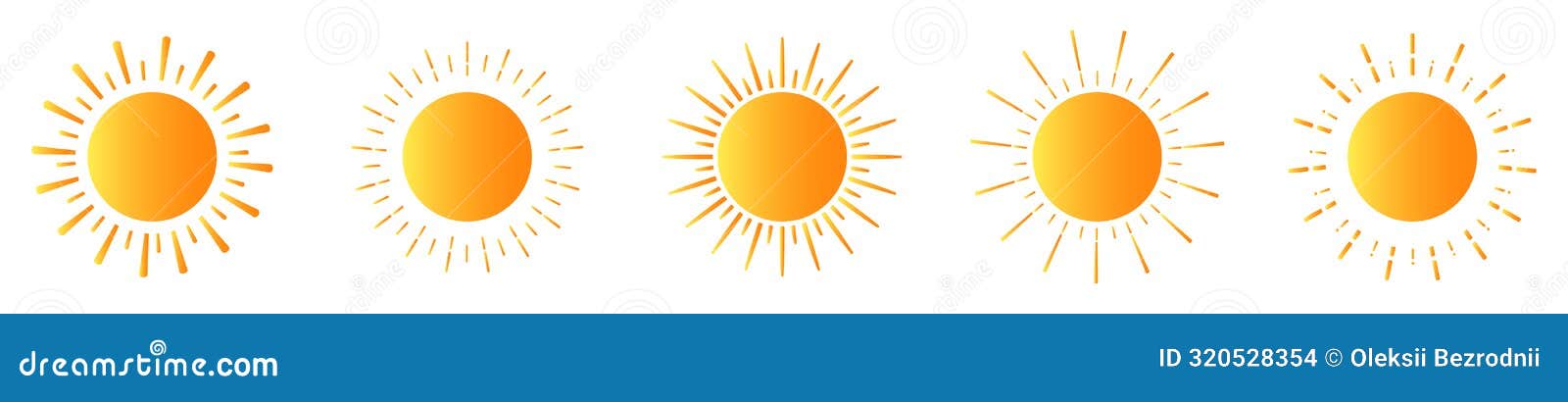 Sun Ray Circle Frame. Colored Round Sun Stock Vector - Illustration of ...