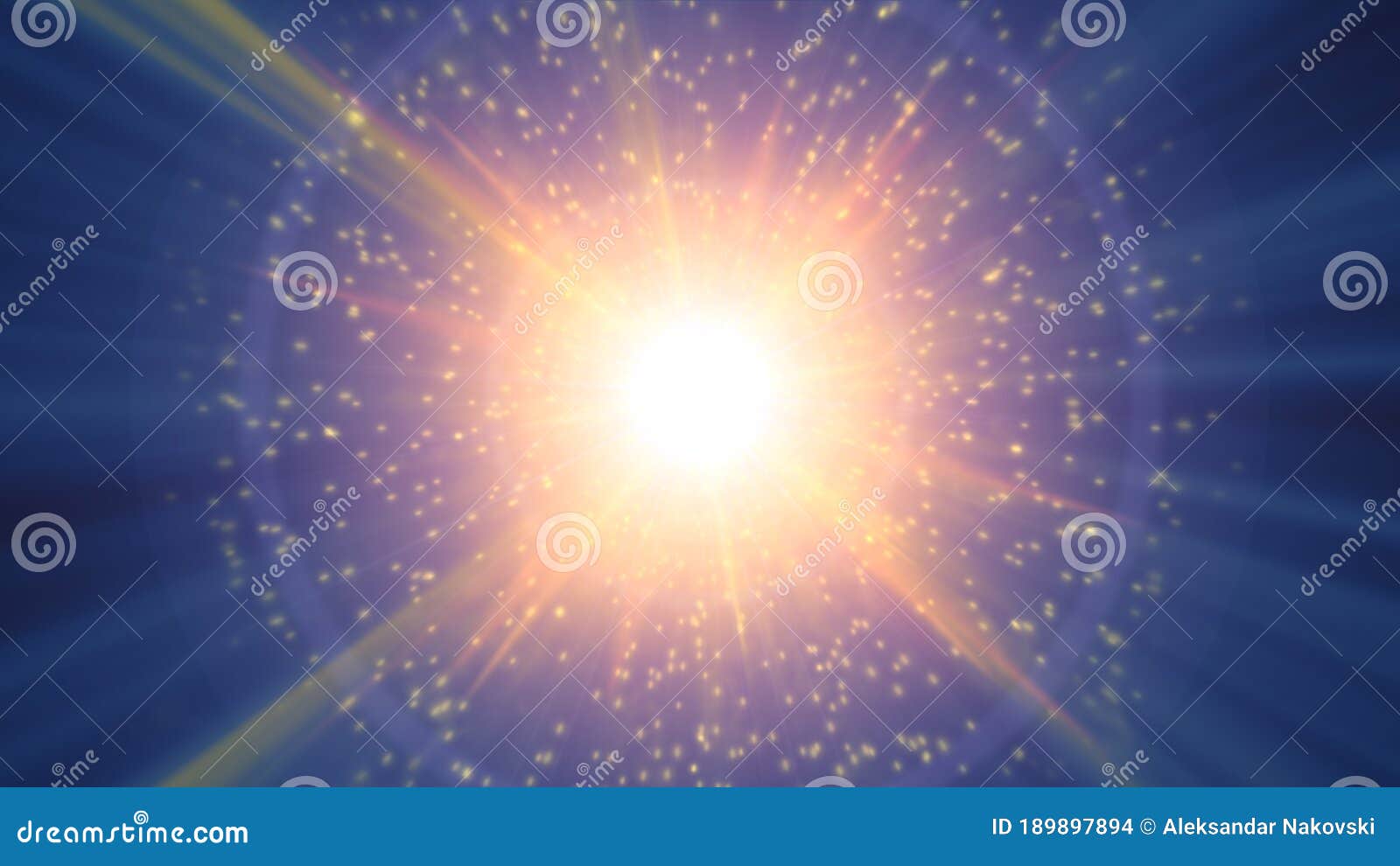 Sun Ray Light Particle Illustration Stock Illustration - Illustration ...