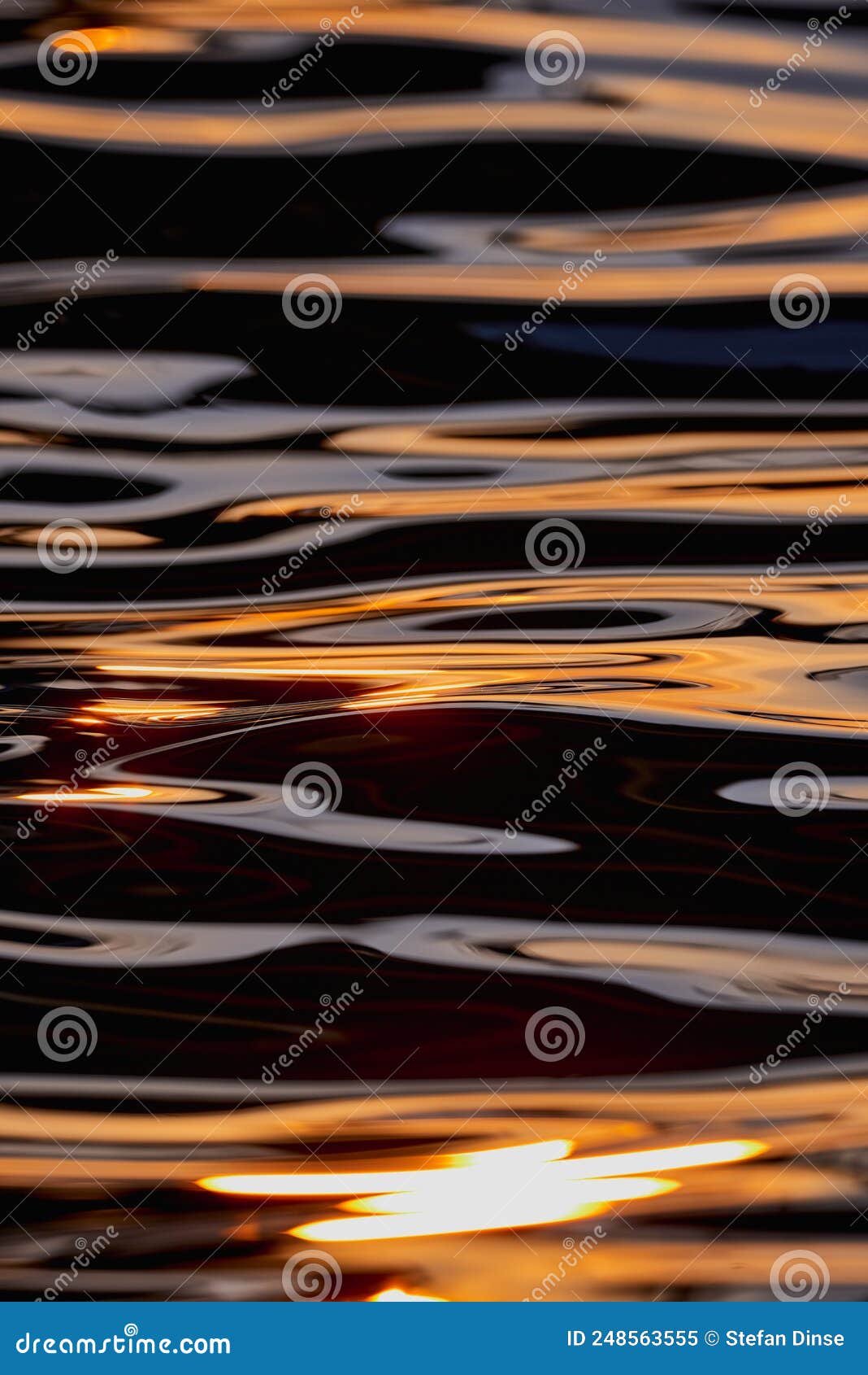 Sun Ray Relection on Water Surface Stock Image - Image of reflection ...