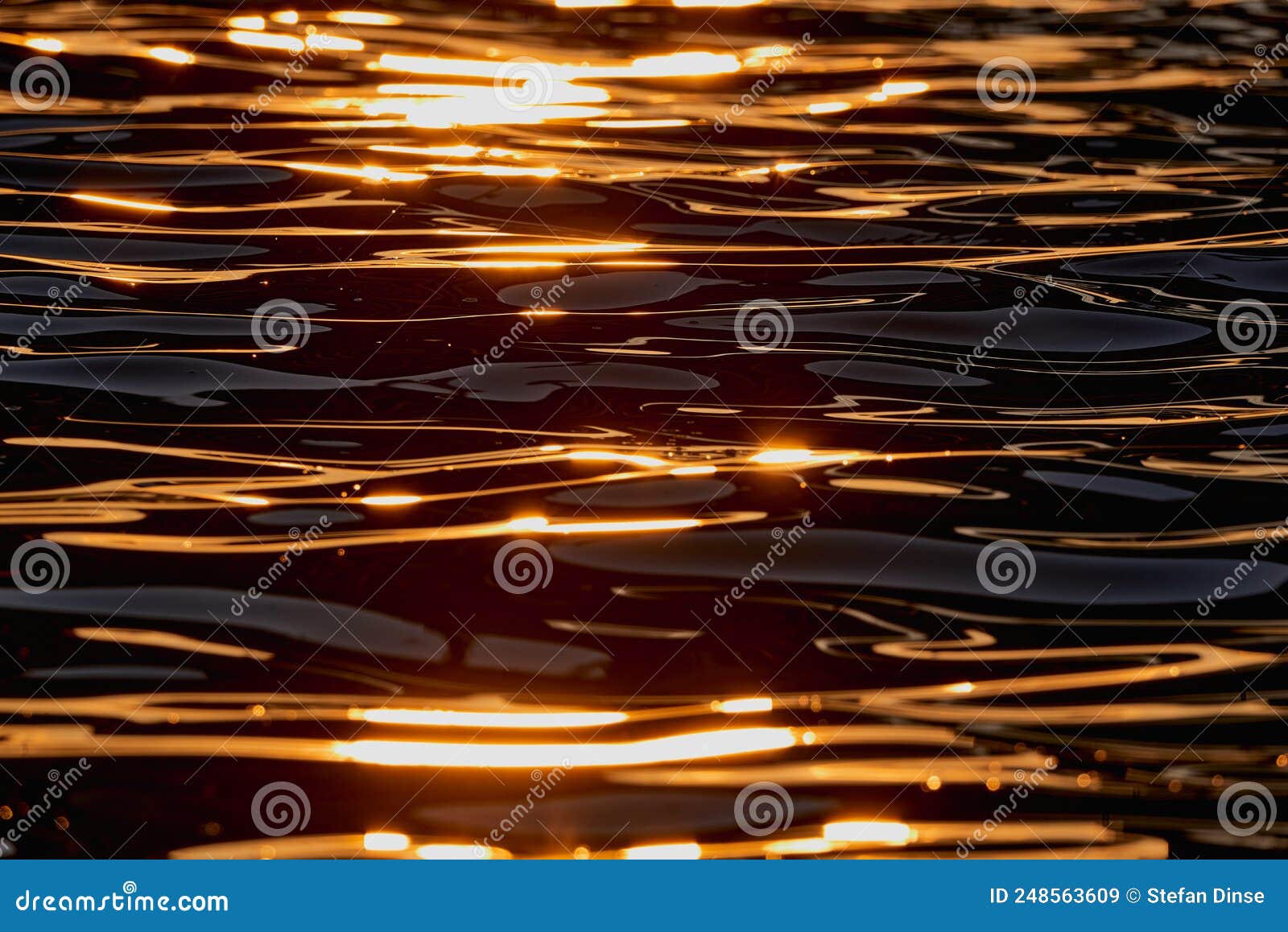 Sun Ray Relection on Water Surface Stock Image - Image of light, nature ...