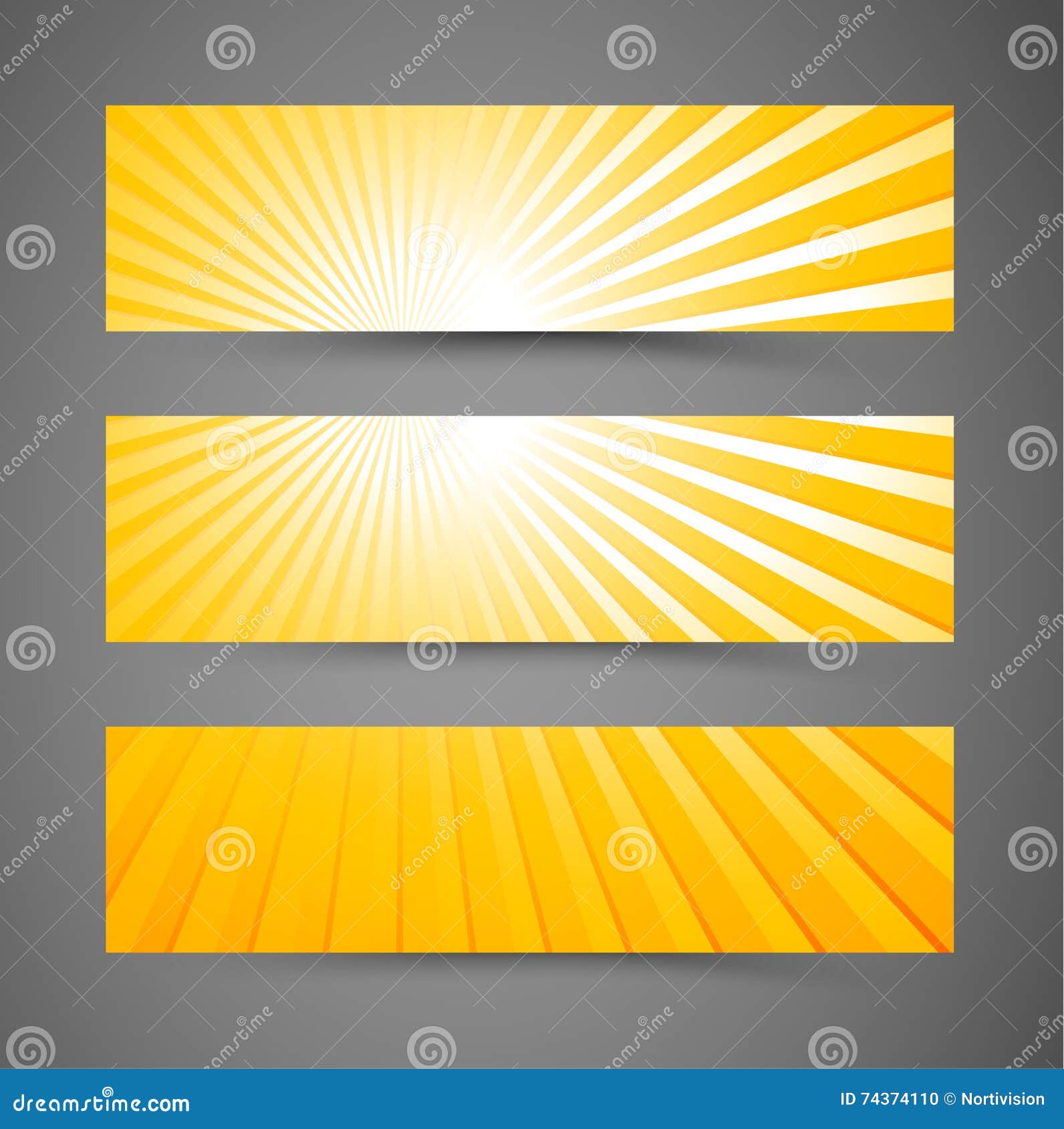 Sun-rays abstract banners stock vector. Illustration of burst - 74374110