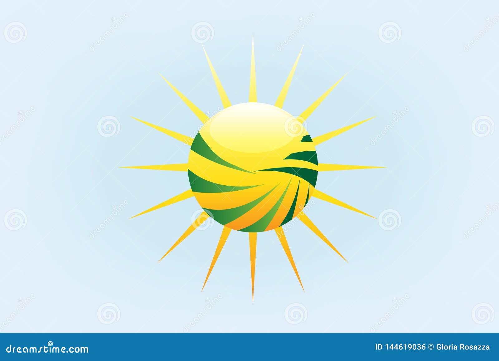 Sun Rays Agriculture Logo Vector Stock Vector - Illustration of harmony ...