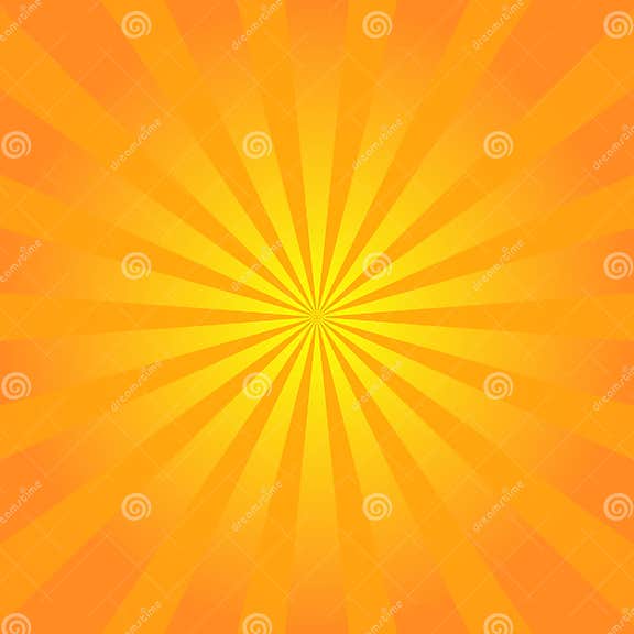 Sun Rays Background Orange Yellow Radiate Sun Beam Burst Effect