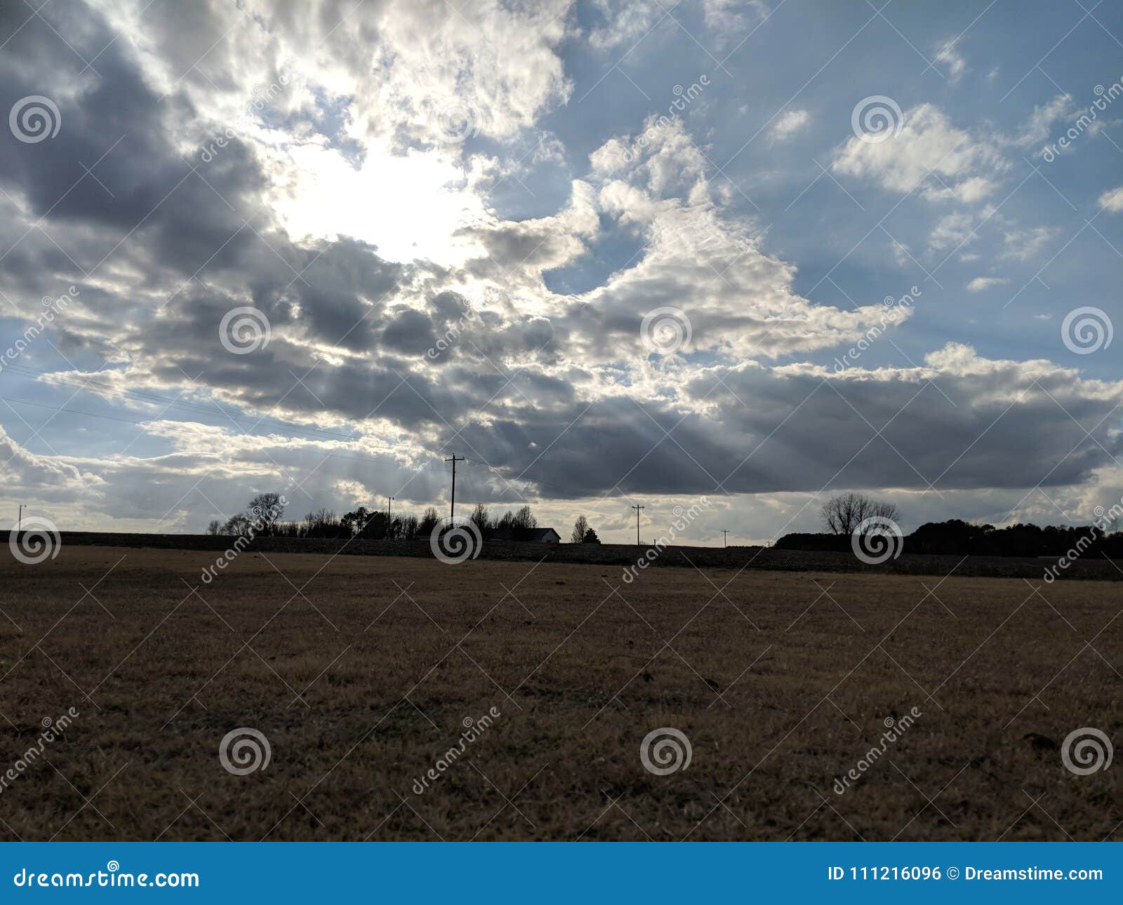 Sun Rays stock photo. Image of rays, clouds, field, beaming - 111216096