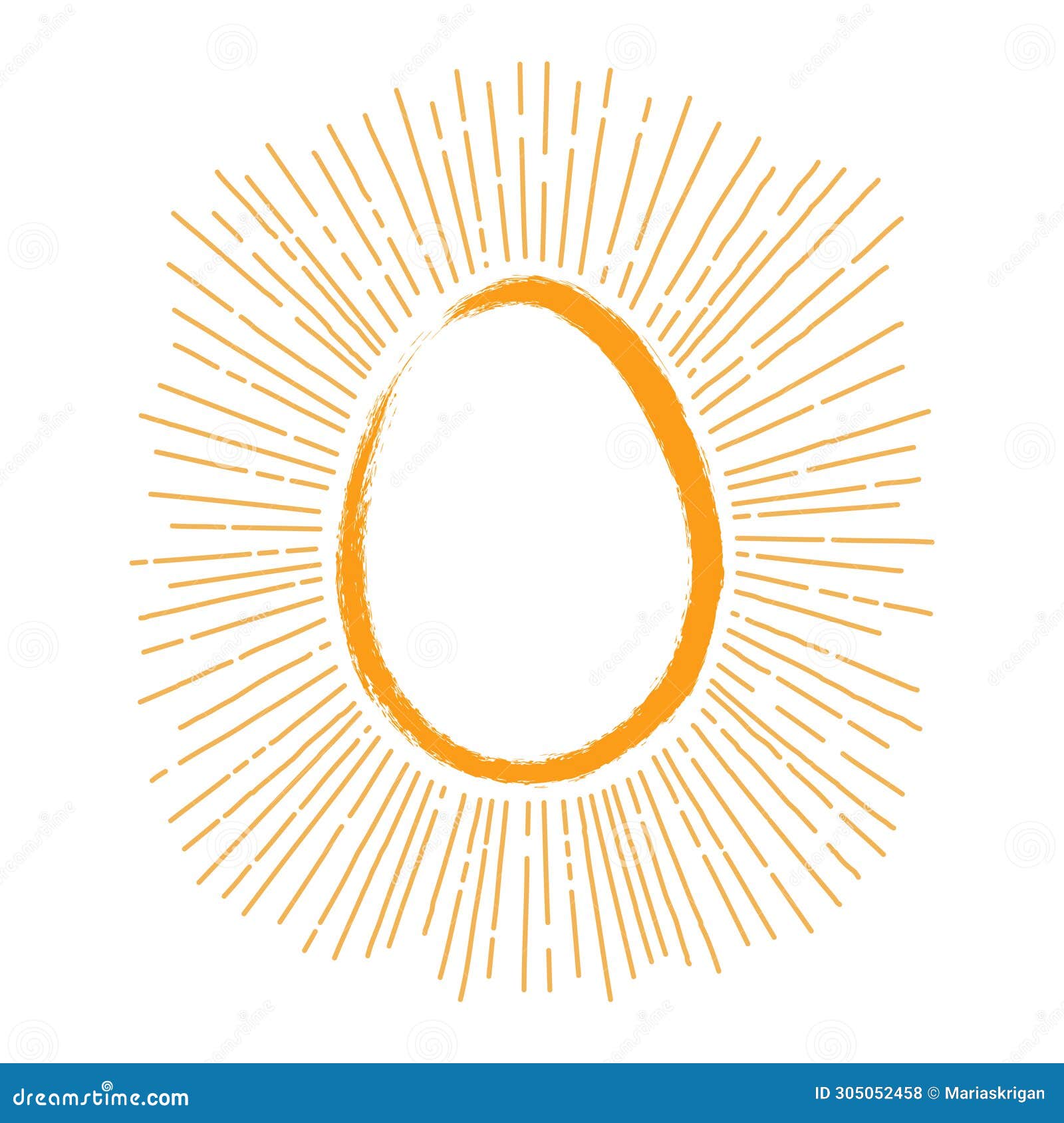 Sun Rays, Beams, Sunburst Frame with Easter Egg Silhouette. Stock ...