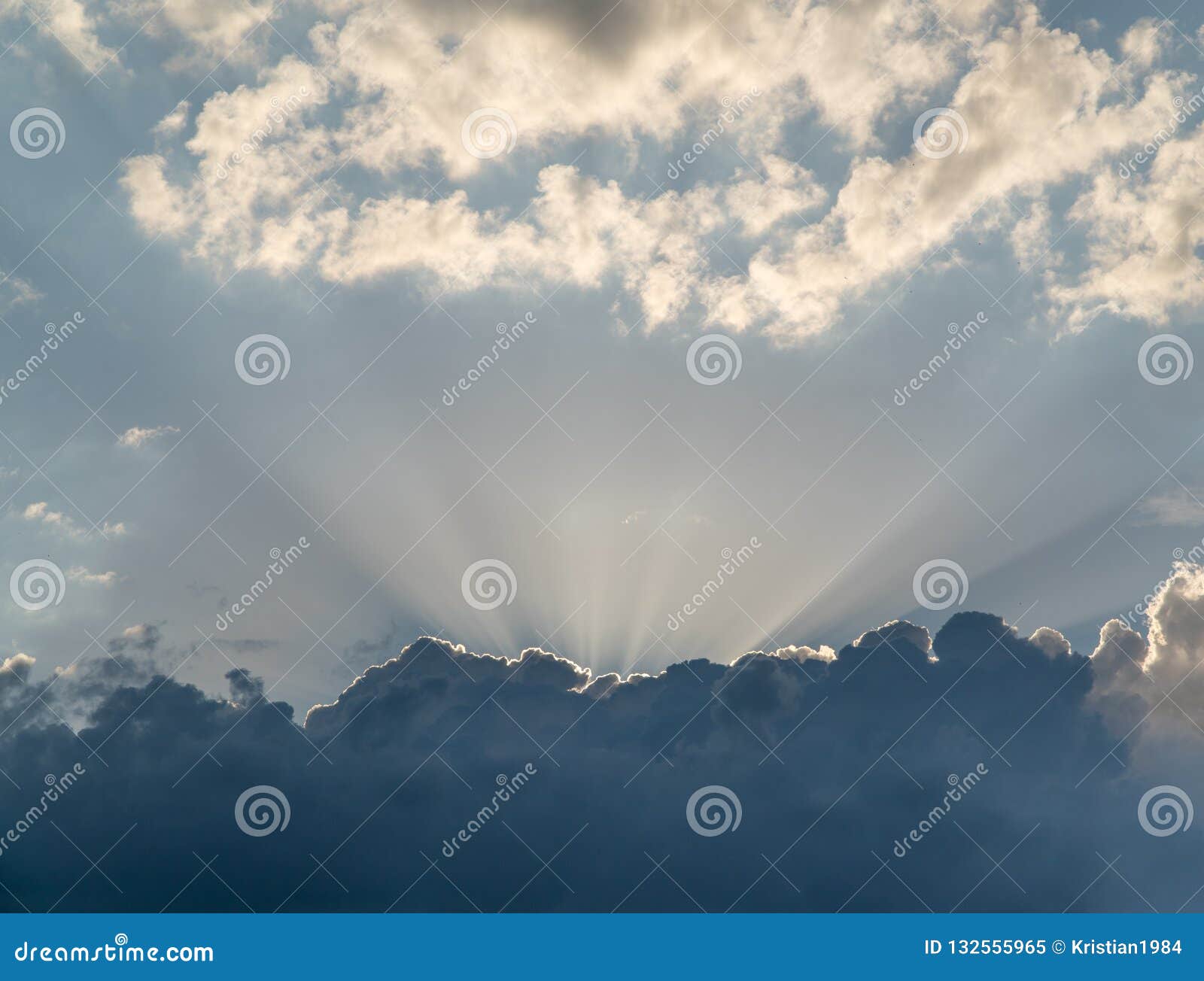 Sun Rays Behind Clouds Bright Sky Stock Photos - Download 636 Royalty ...