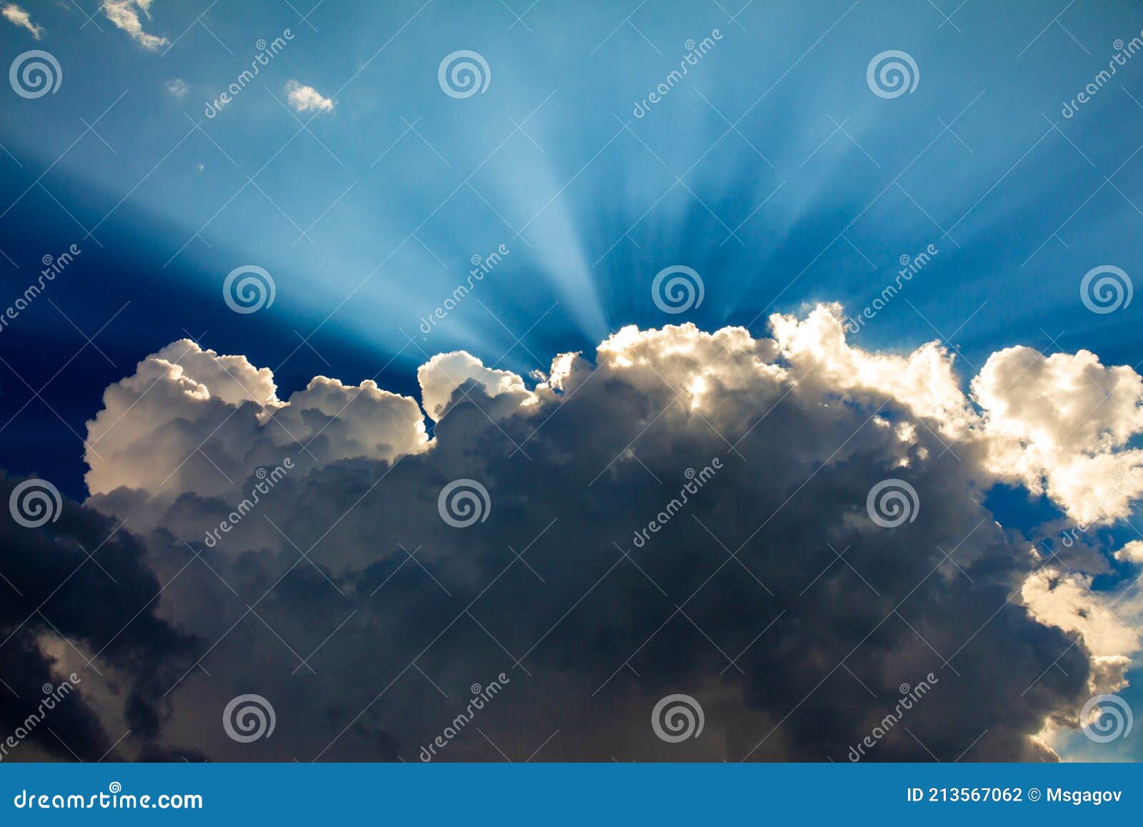 Dramatic sunset rays stock photo. Image of beams, beam - 213567062