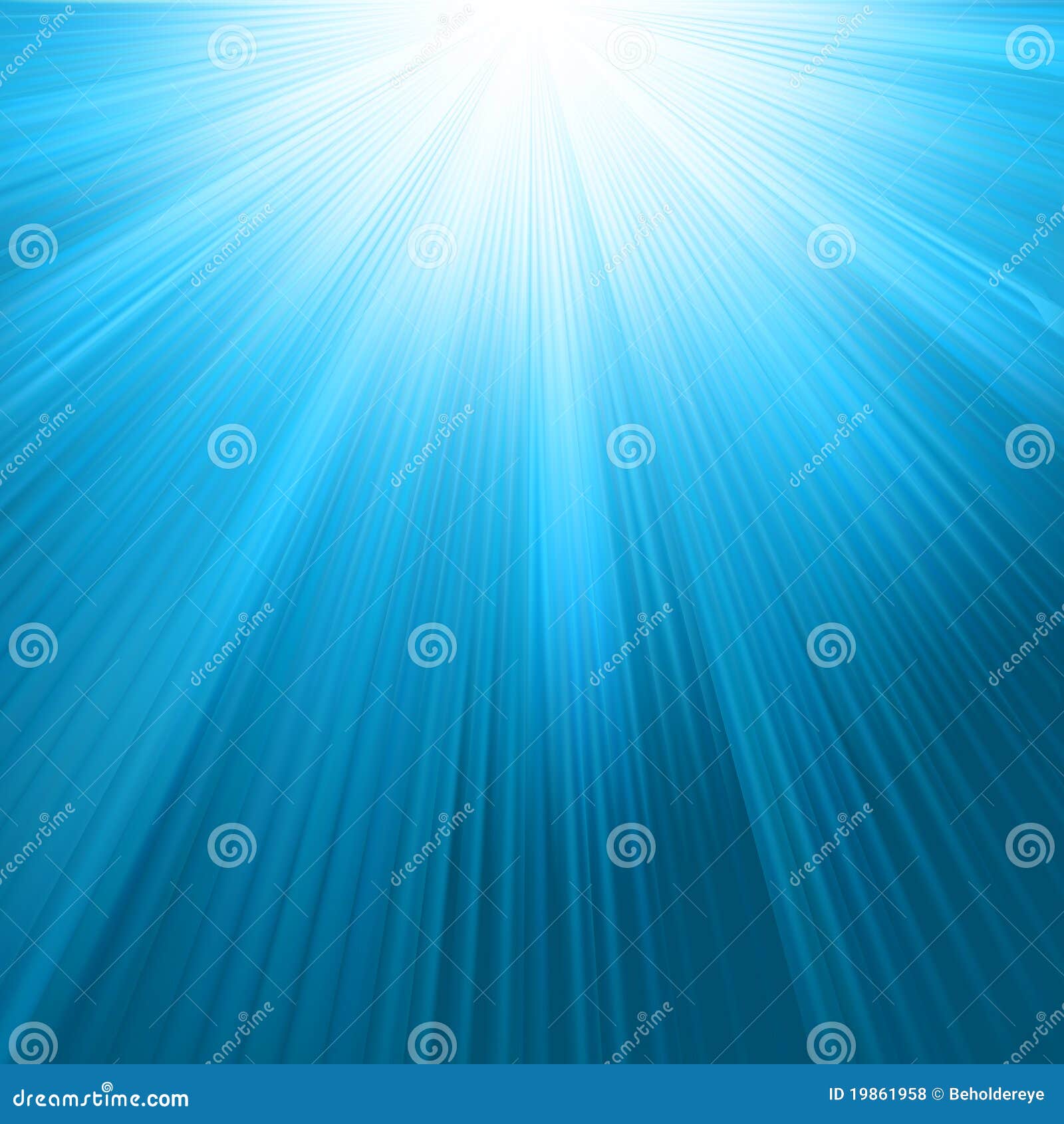 Sun Rays on Blue Sky Template. EPS 8 Stock Vector - Illustration of ...