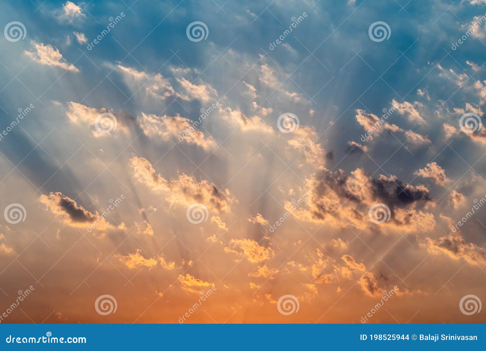 Sun Rays Breaking through Clouds Stock Photo - Image of meteorology ...