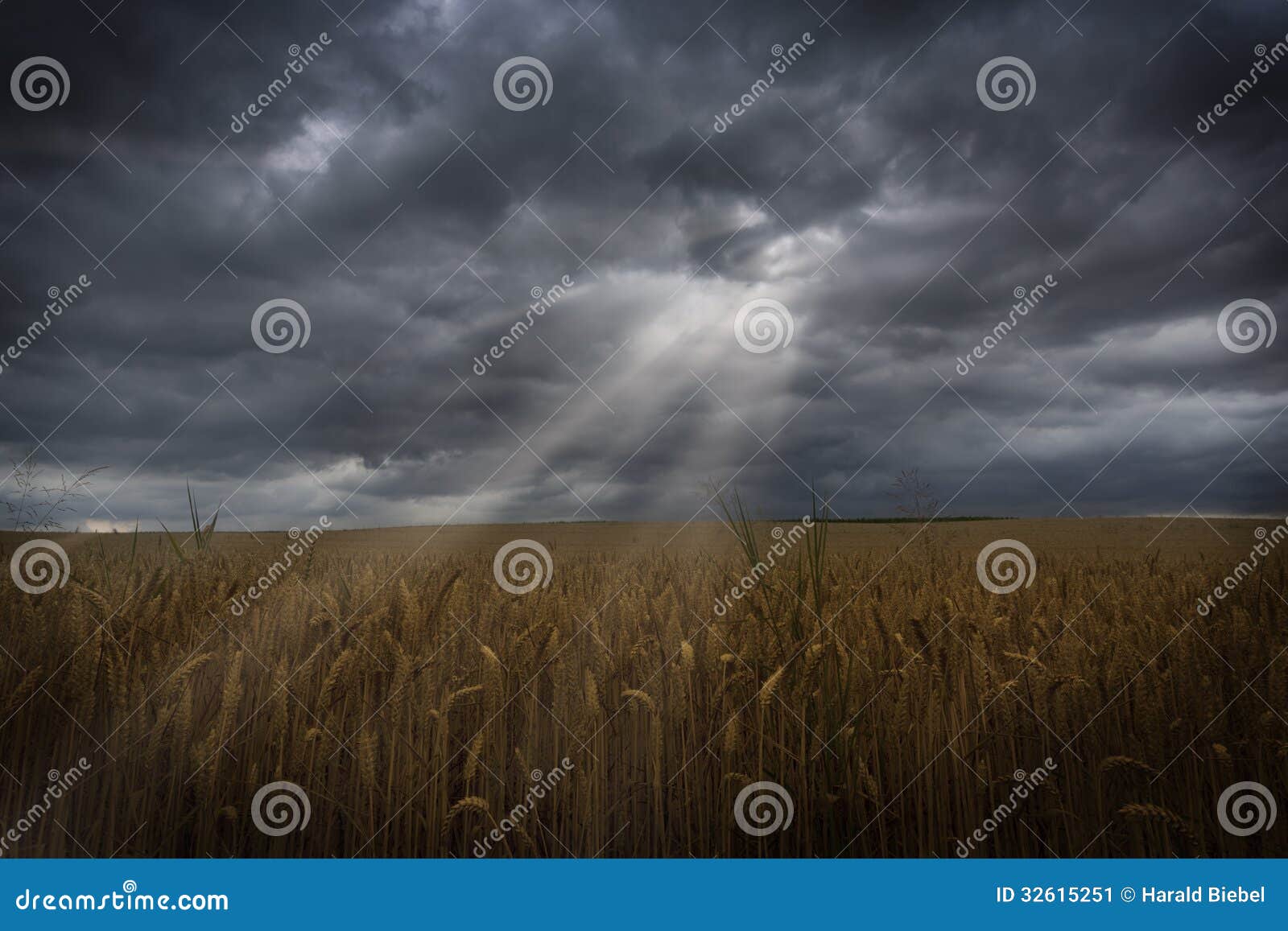 Sun Rays Breaking through Clouds Stock Image - Image of tempest ...