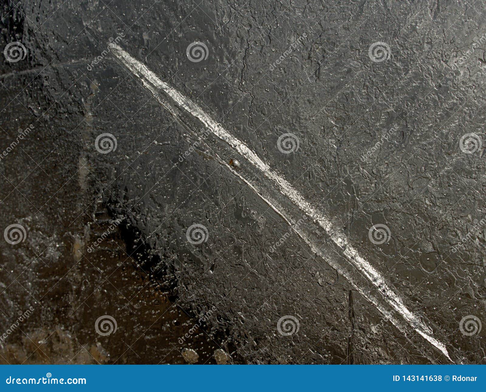 Sun Rays Caught in Cracks in Ice Piece. Broken Floe Stock Photo - Image ...