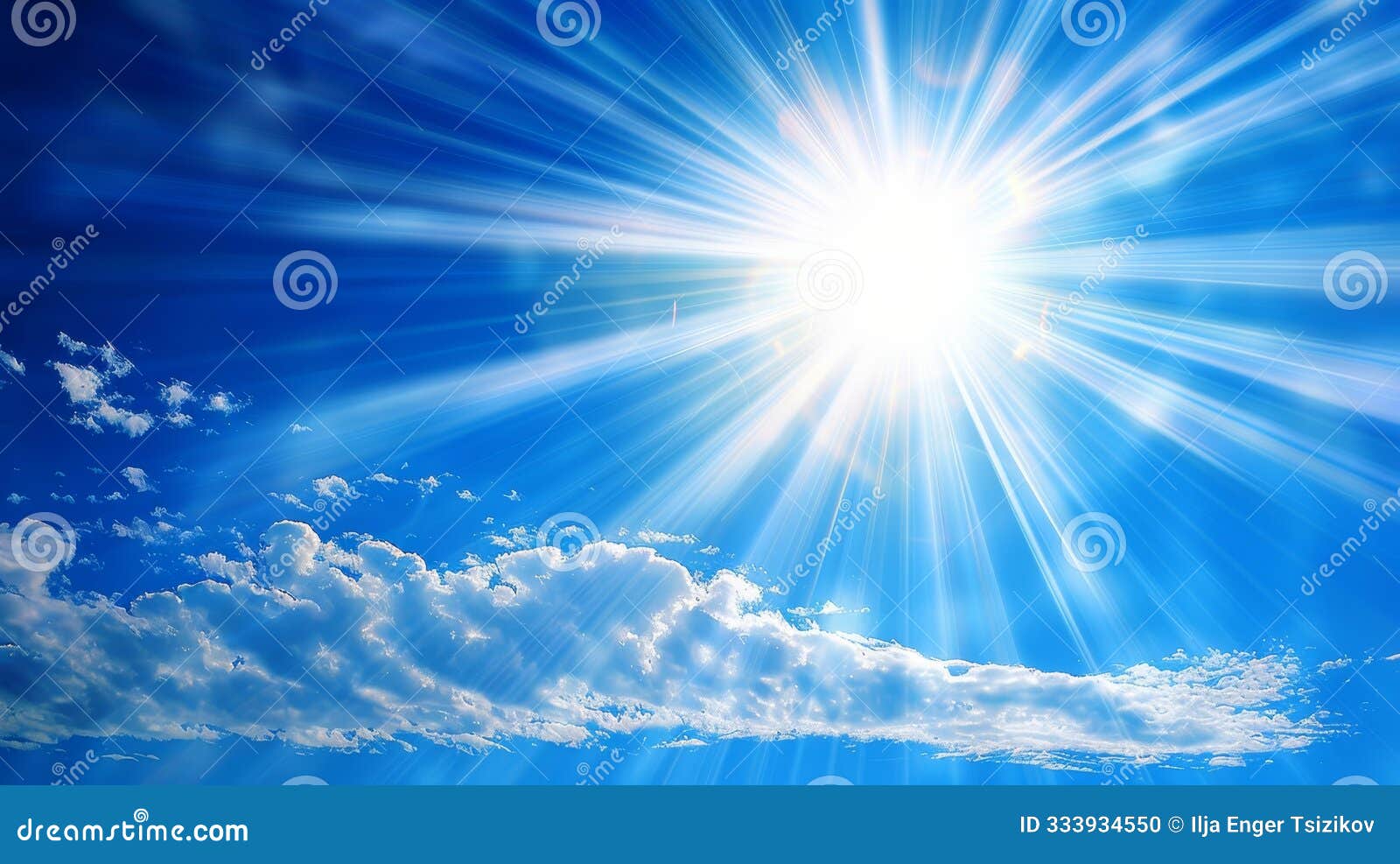 Sun Rays through Clouds. Beautiful Background with Bright Sunlight ...