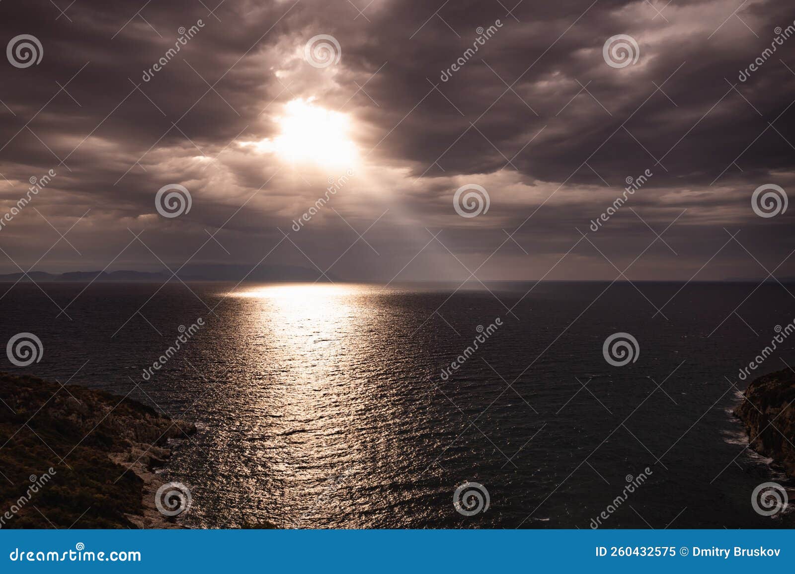 Sun Rays through the Clouds Stock Image - Image of meteorology, nature ...