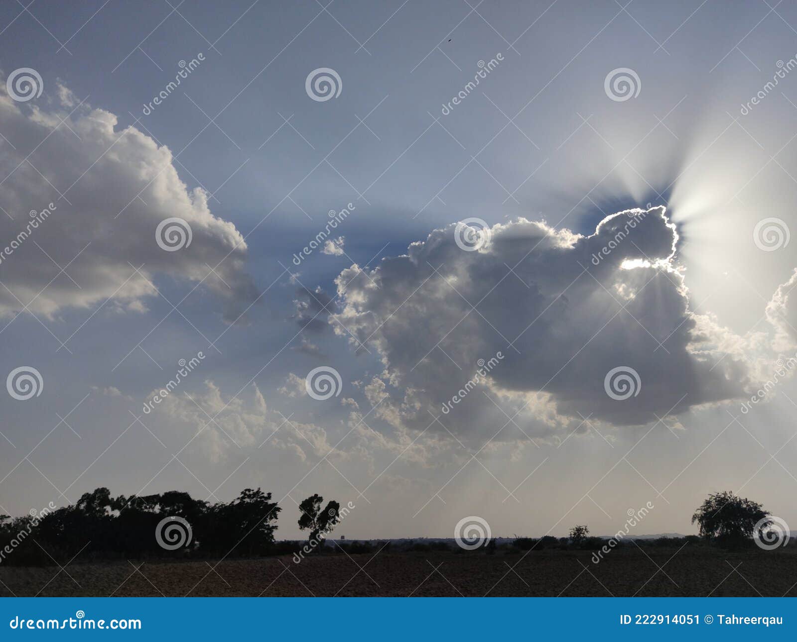 Sun Rays Coming Out of the Clouds Stock Image - Image of sunset ...