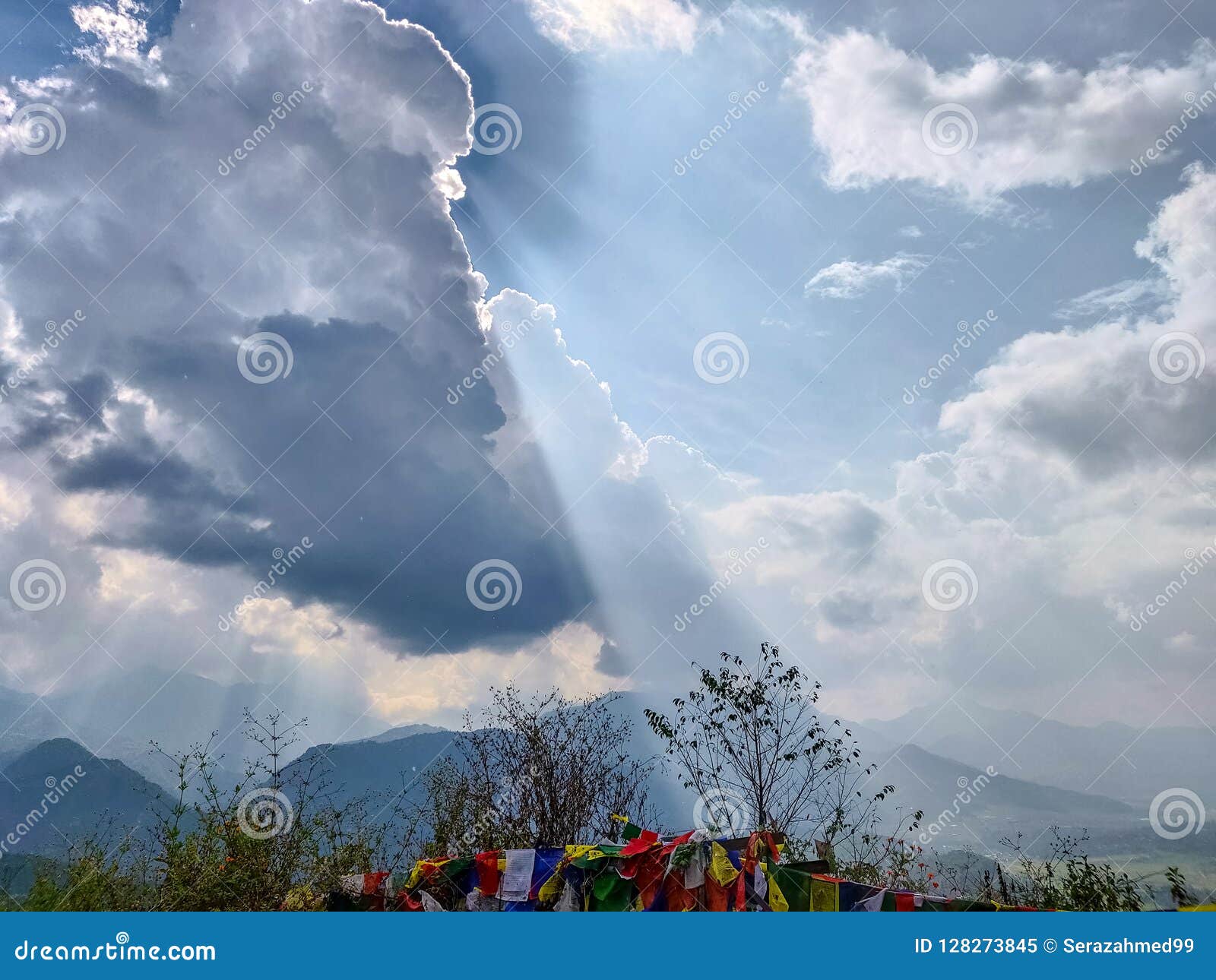 Sun Rays Coming Out of the Clouds Stock Image - Image of white, summer ...