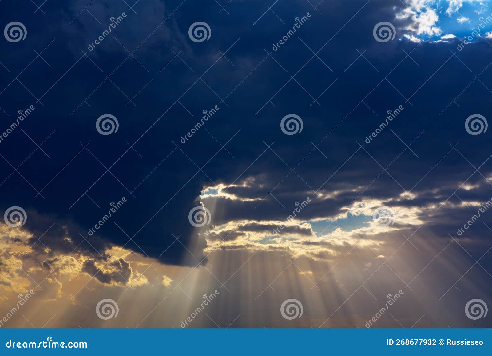 Sun Rays from the Dark Clouds Stock Photo - Image of clouds, climate ...