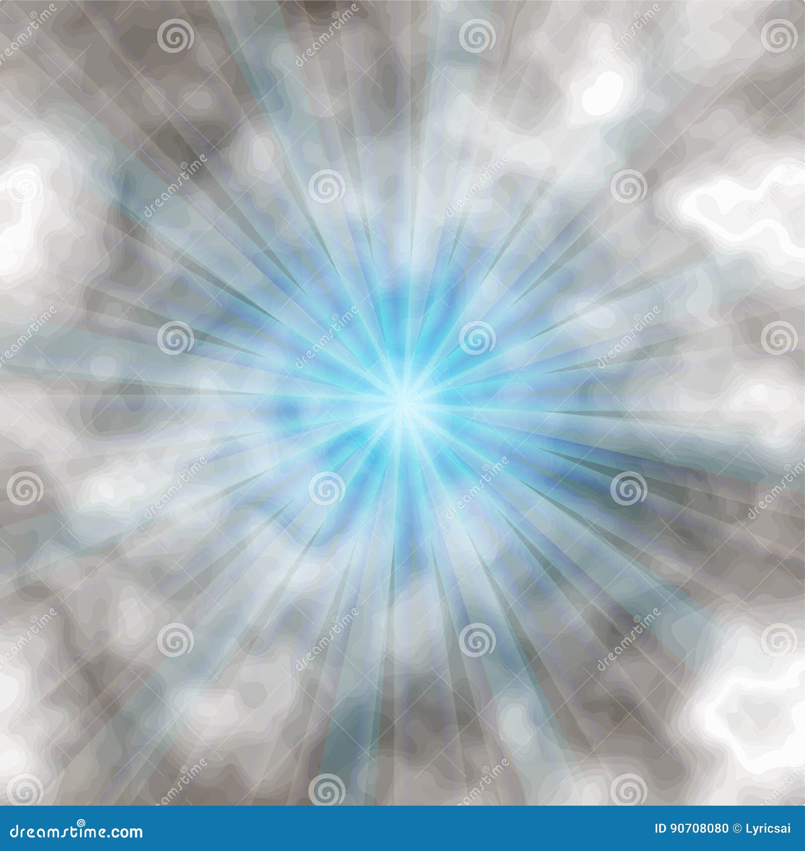 Sun rays and dark clouds stock vector. Illustration of nature - 90708080