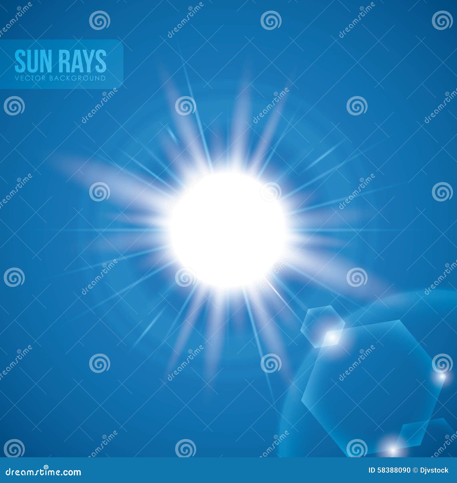 Sun rays design. stock vector. Illustration of sparkle - 58388090