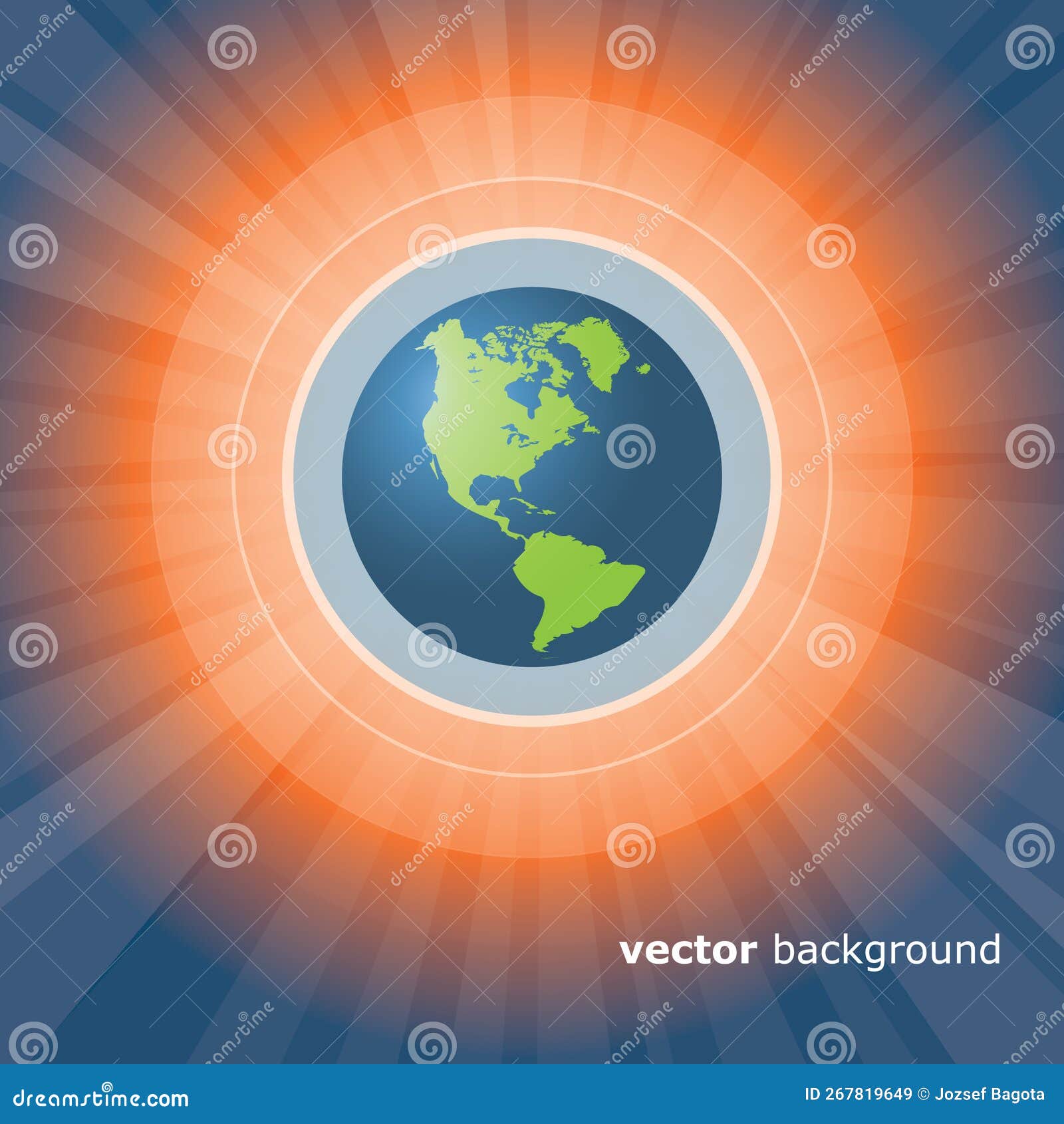 Sun Rays and Earth Vector stock vector. Illustration of binary - 267819649