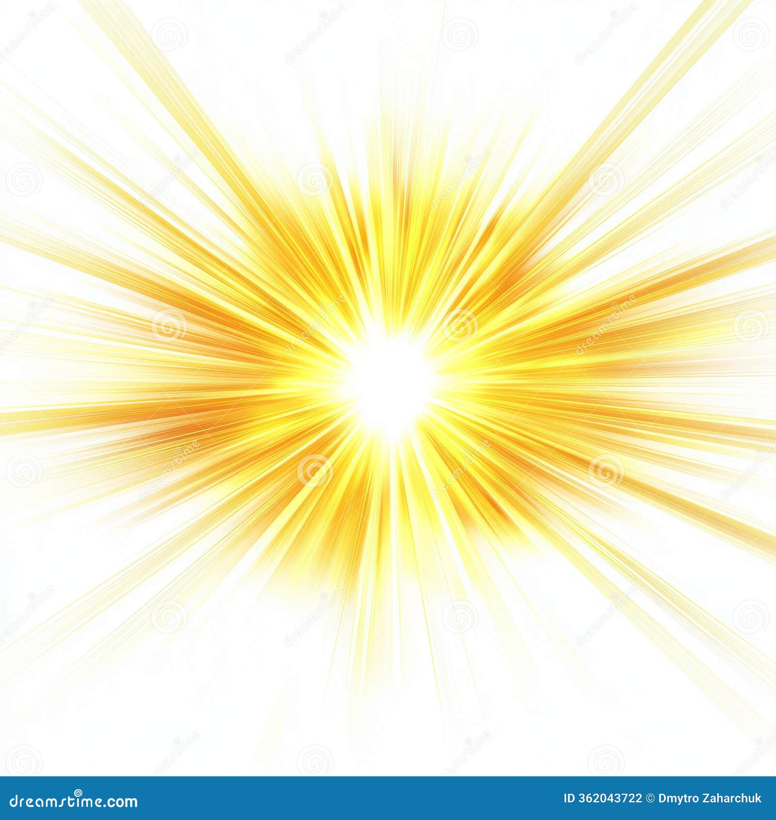 Sun Rays Effect with Bright Yellow Rays and Glowing Highlights Isolated ...