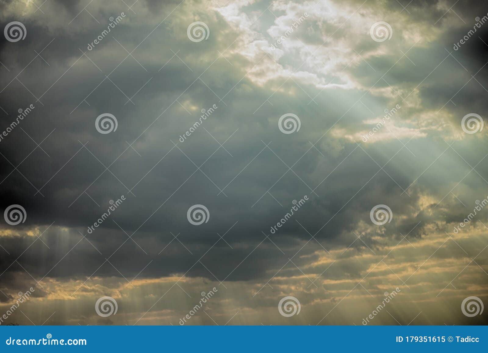 Sun rays in epic clouds stock image. Image of epicism - 179351615