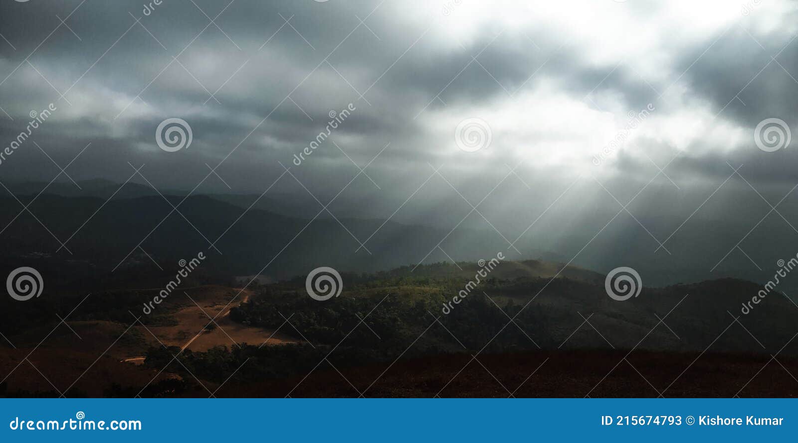 Sun rays falling stock image. Image of nature, striking - 215674793