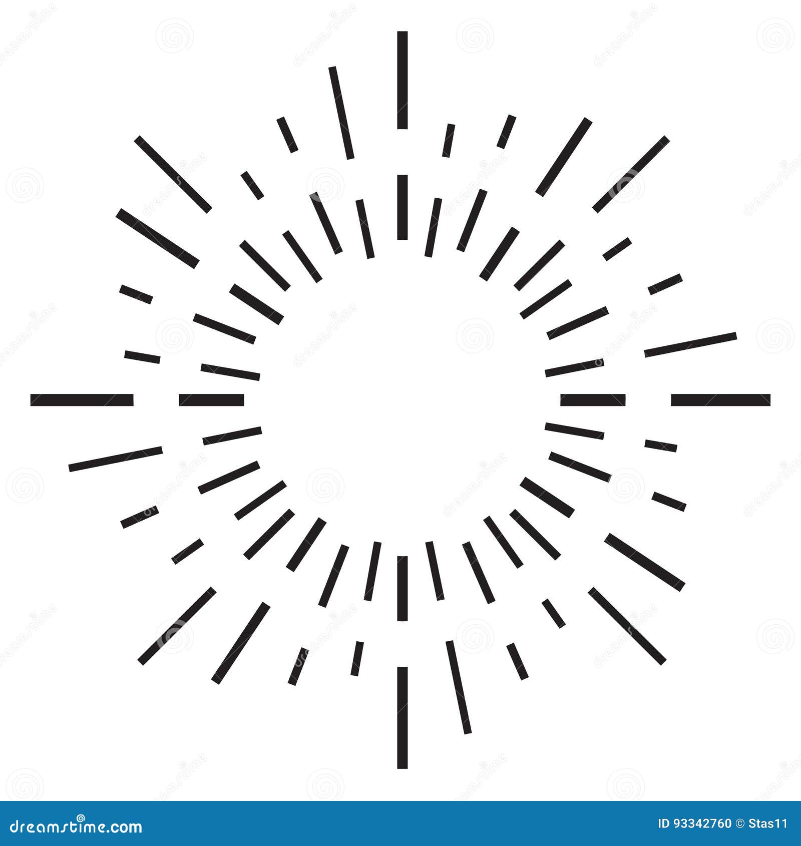 Sun Rays Hand Drawn Linear Drawing Background Vector Illustration