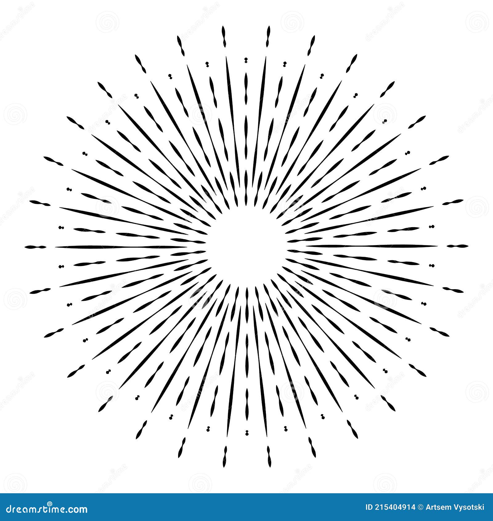 Sun Rays Hand Drawn, Linear Drawing. Vector Stock Vector - Illustration ...