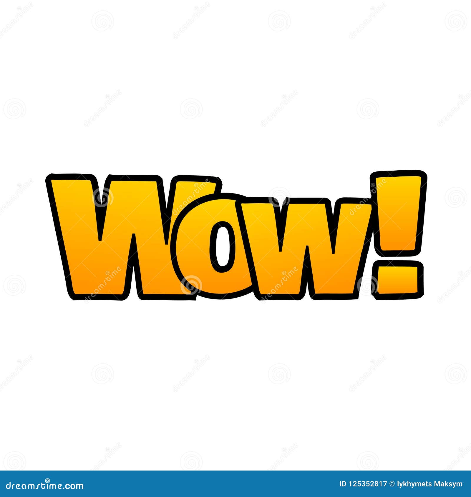 Wow Sign. Vector Paper Illustration. Stock Vector - Illustration of ...