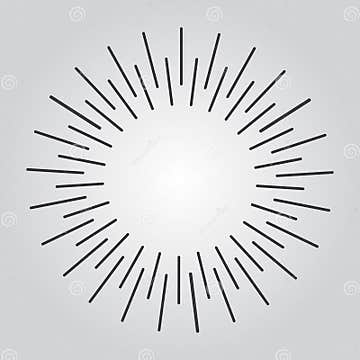 Sun Rays Hand Drawn, Vector Illustration Stock Illustration ...