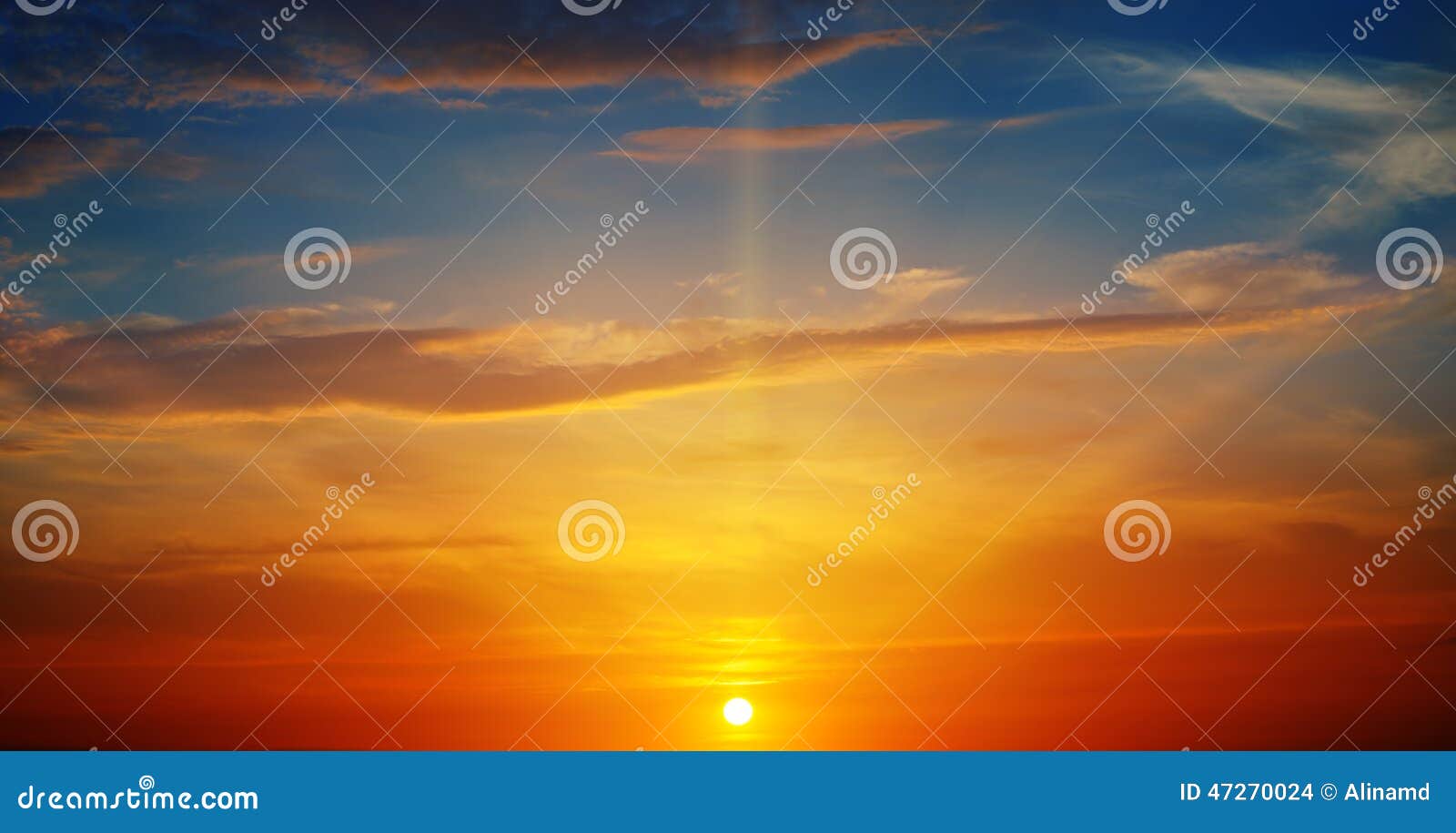 The Sun Rays Illuminate the Sky Stock Photo - Image of cumulus, nature ...