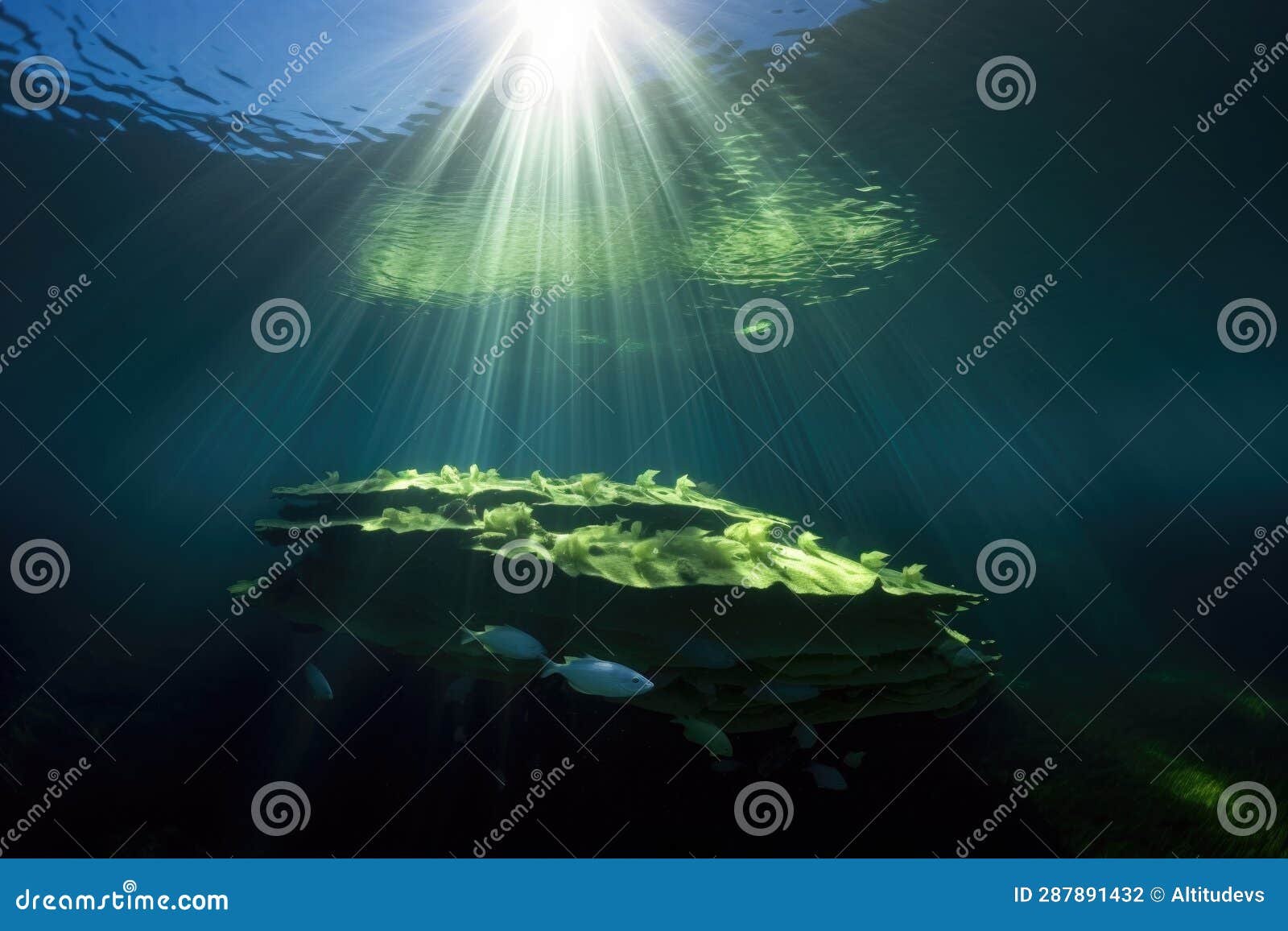Sun Rays Illuminating Underwater Iceberg Stock Photo - Image of change ...