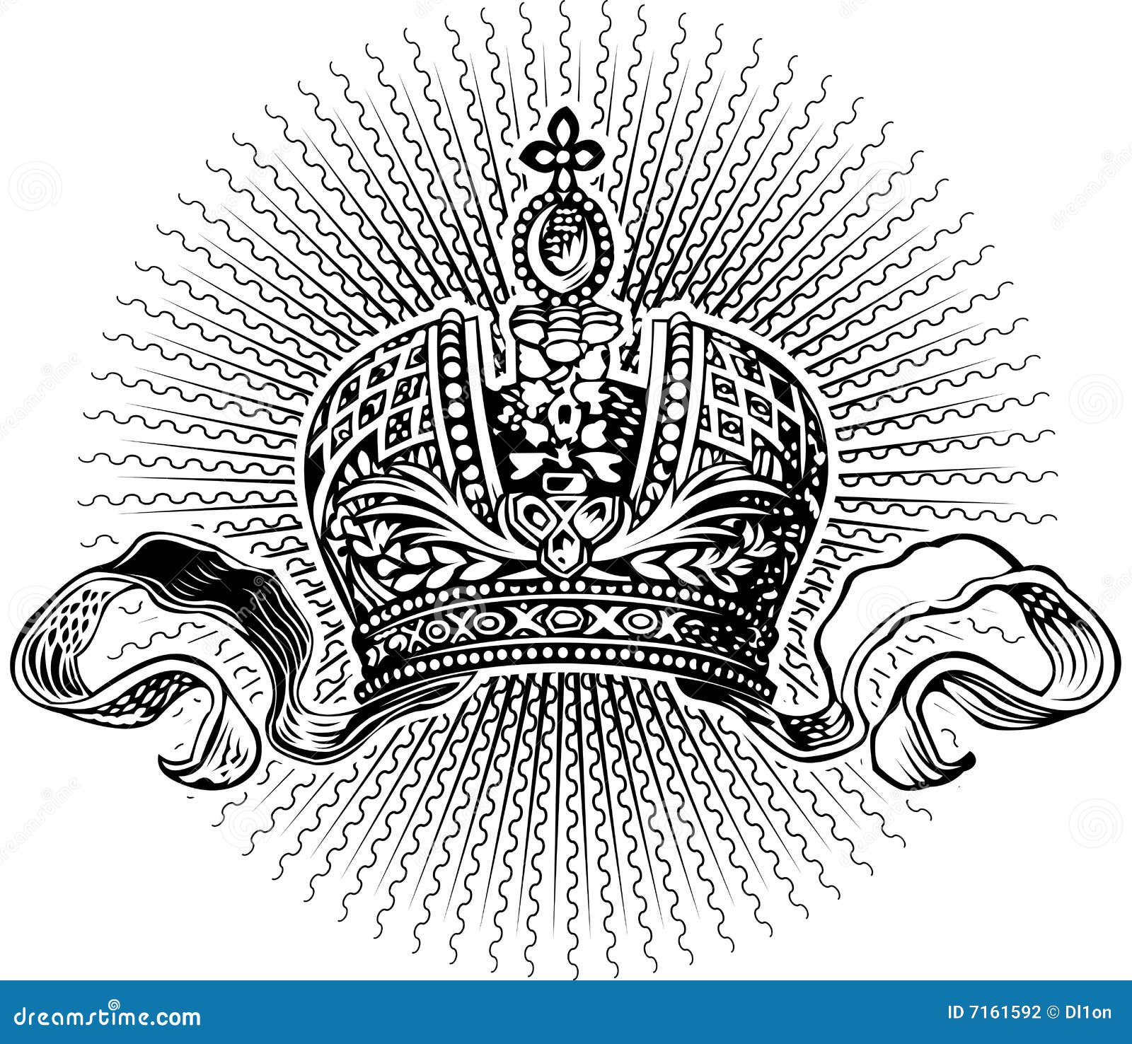 Sun Rays and King Crown stock vector. Illustration of kingly - 7161592