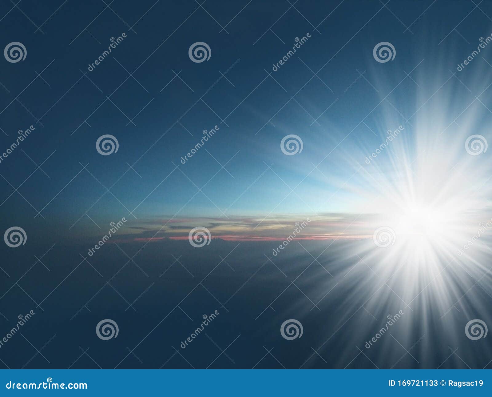Sun rays landscape stock image. Image of beauty, ozone - 169721133