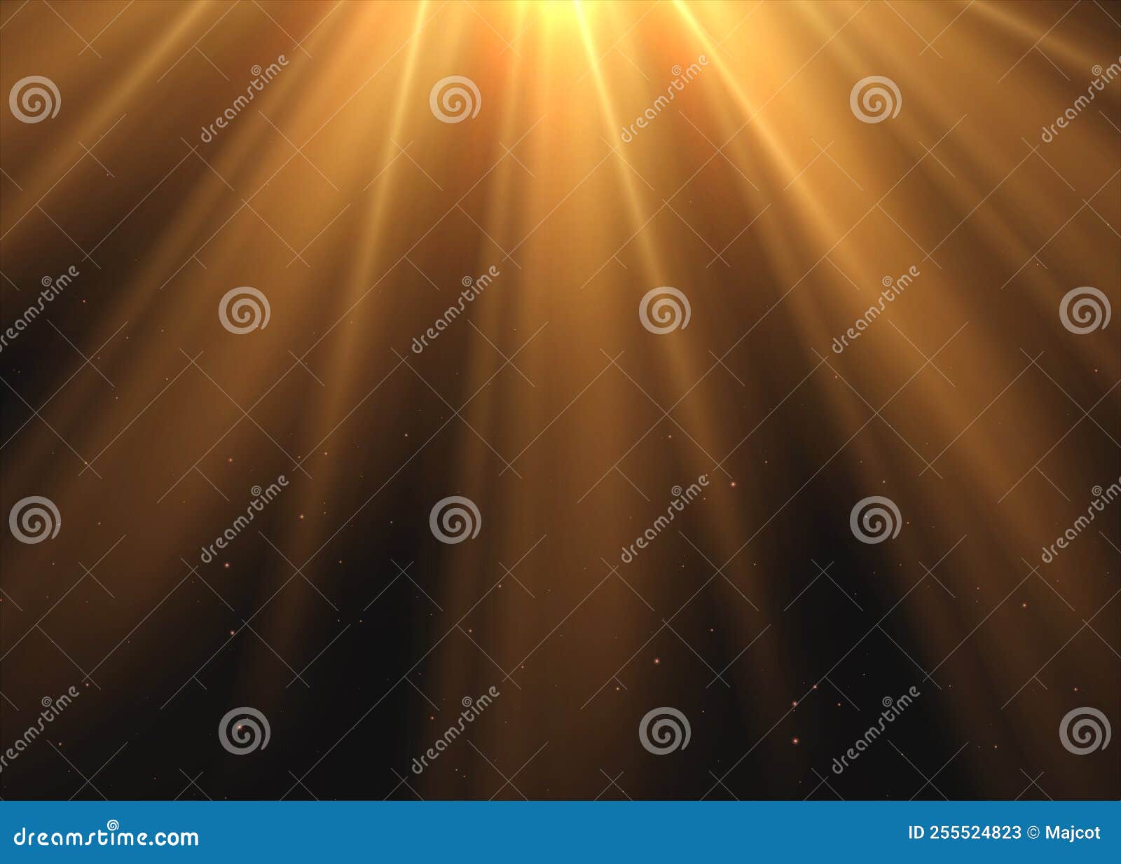 Sun Rays Light on Black Background Stock Vector - Illustration of ...