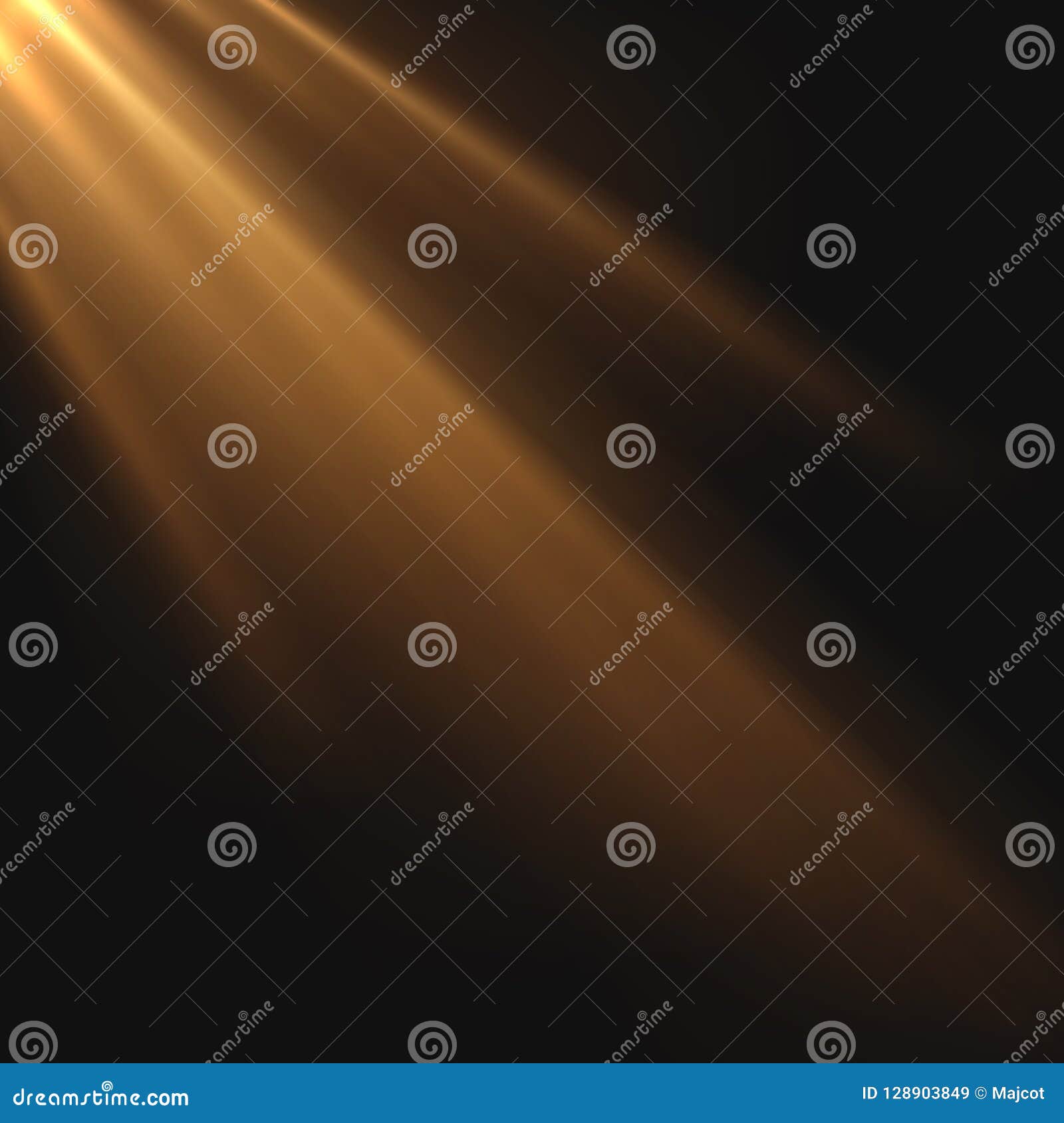Sun Rays Light on Black Background Stock Vector - Illustration of ...