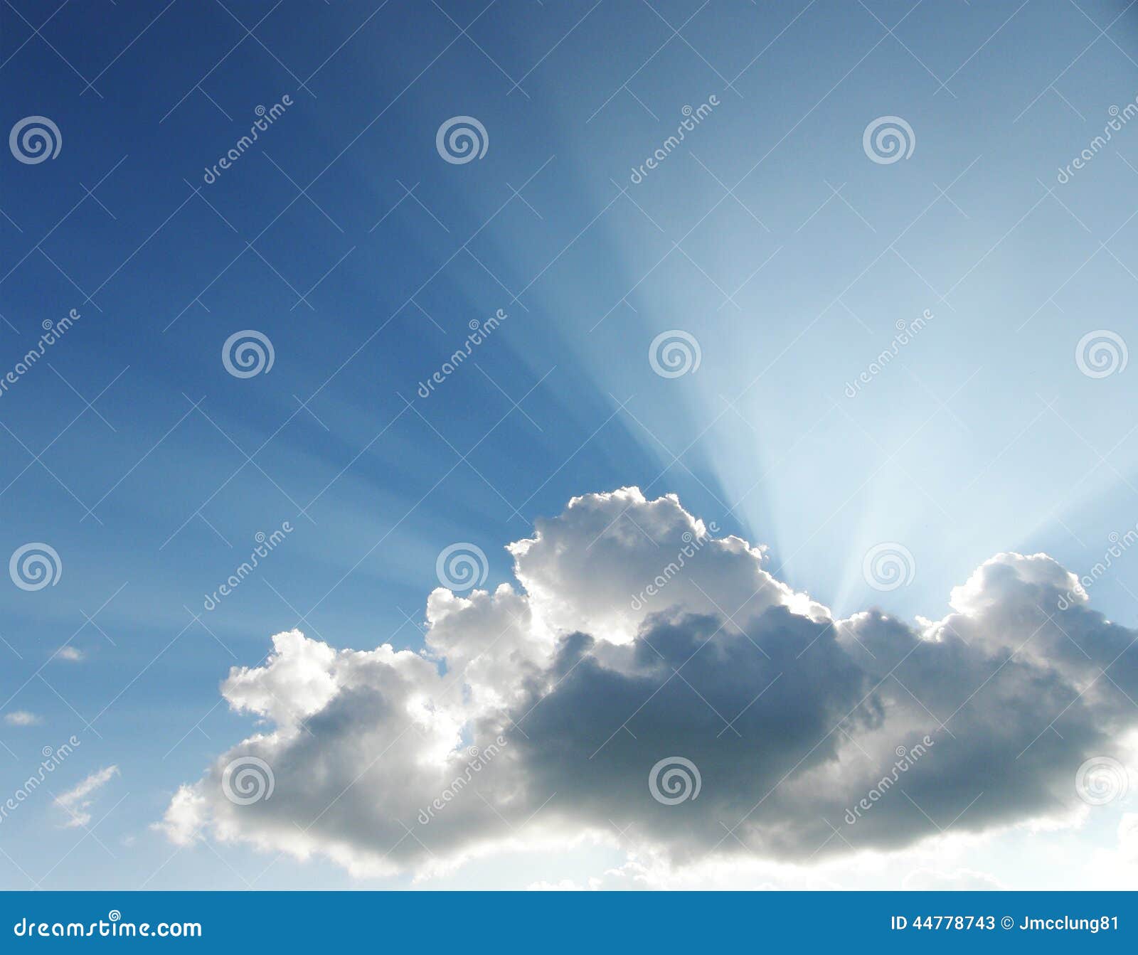 Sun Rays of Light through Clouds Stock Image - Image of divine, gleam ...